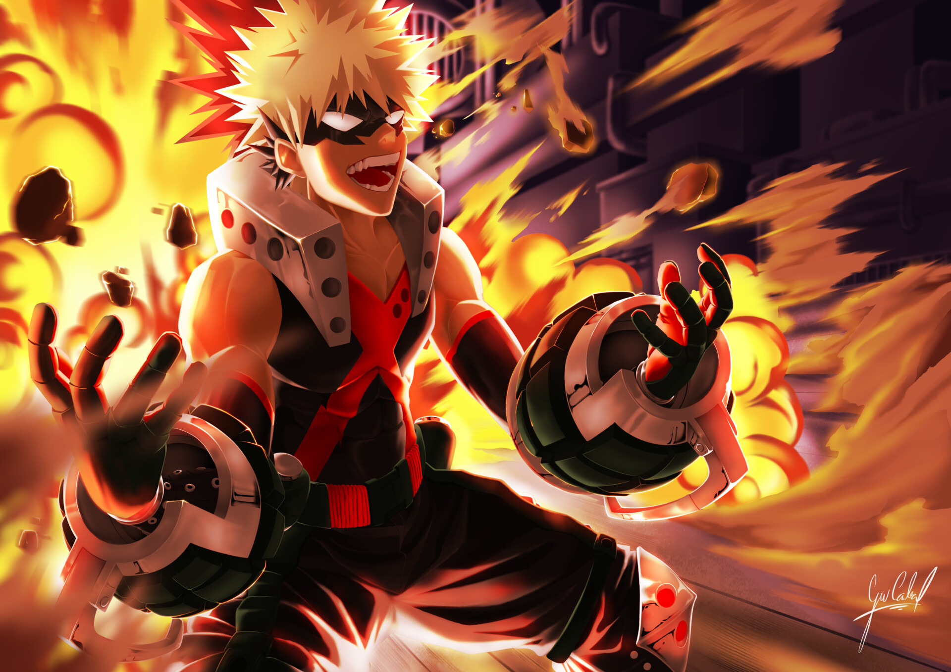 Artstation Katsuki Bakugou Fanart