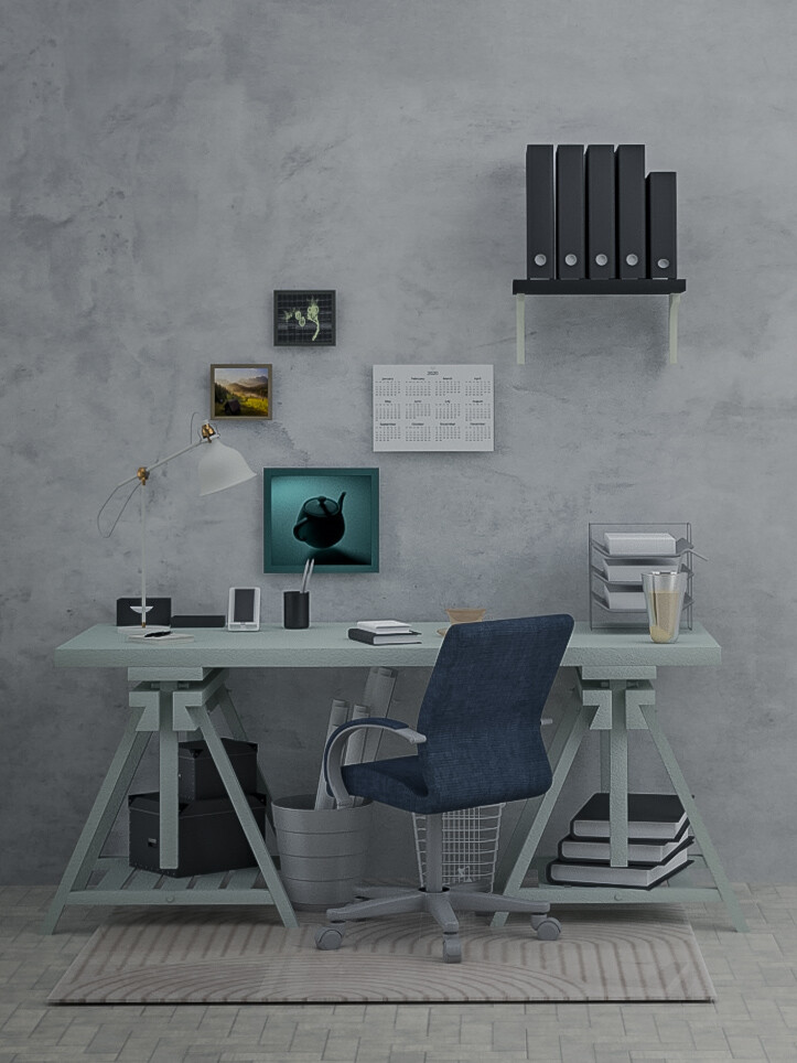 ArtStation - Design work place.