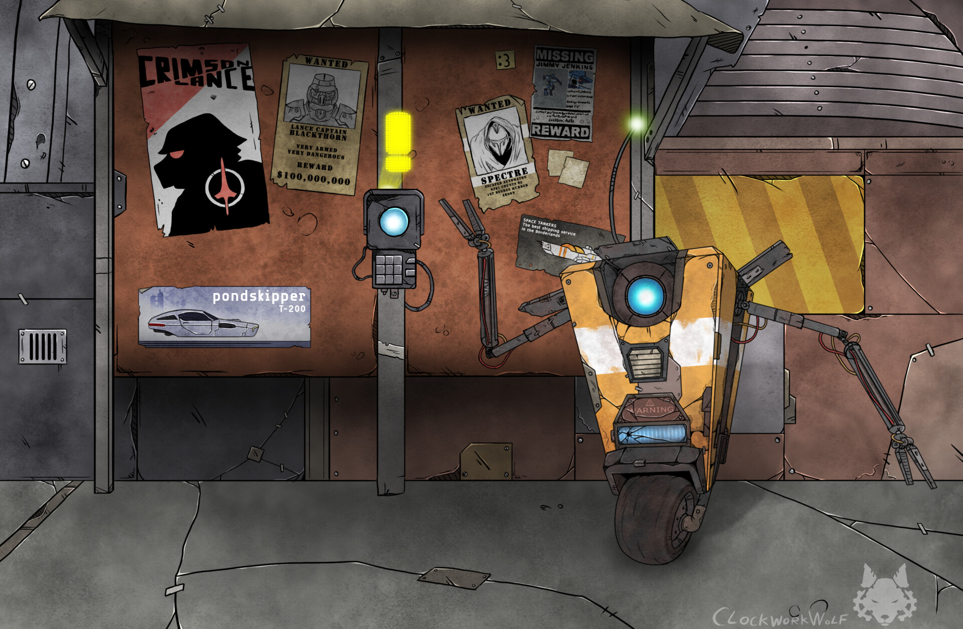 Borderlands 2 Claptrap Drawing Claptrap Borderlands 2 By CptCuddles On