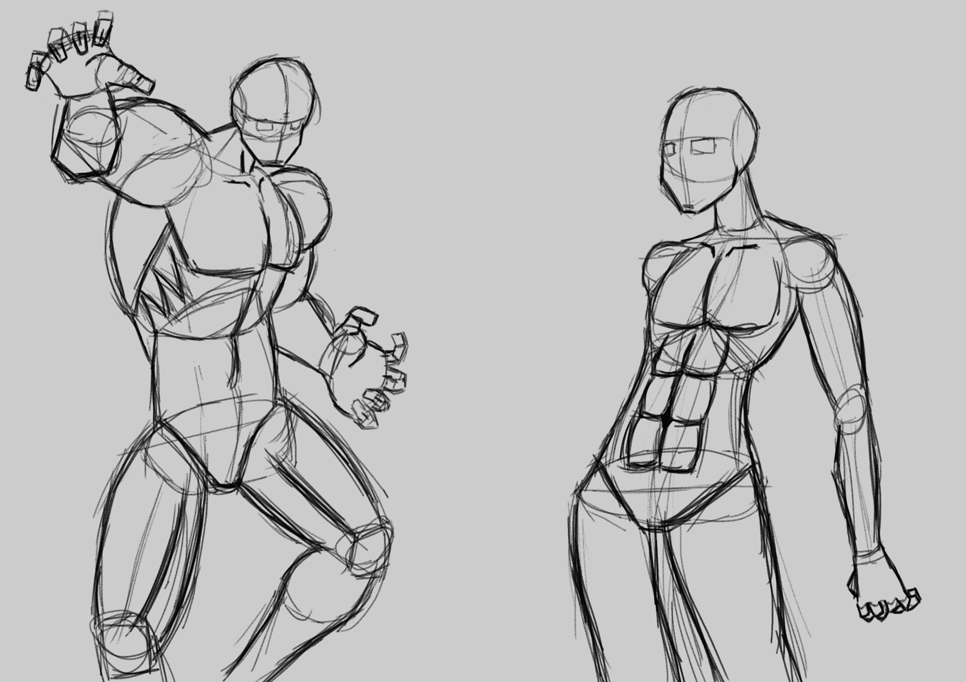 ArtStation - Character anatomy sketch