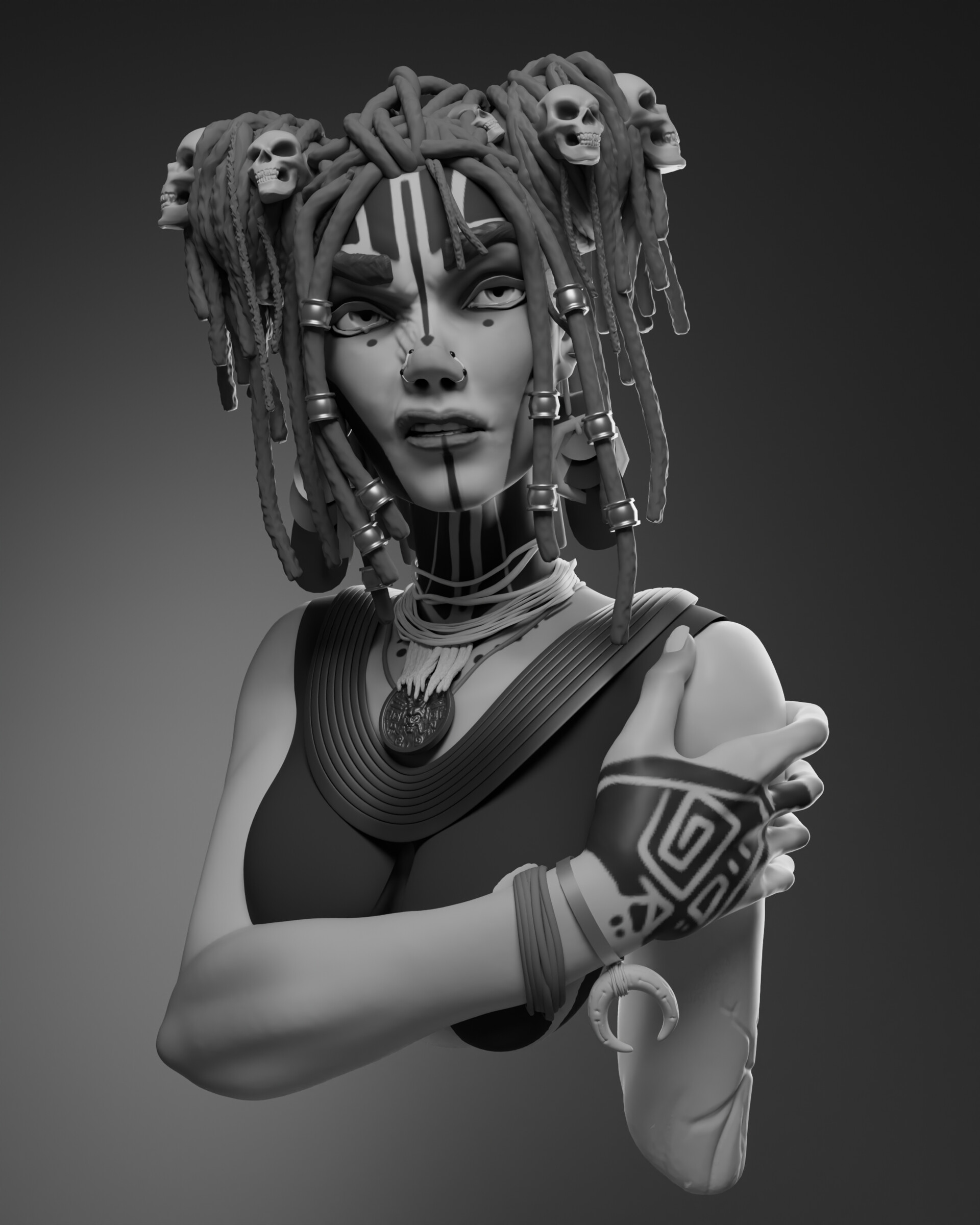 ArtStation - Dreadlocks Tribal Girl