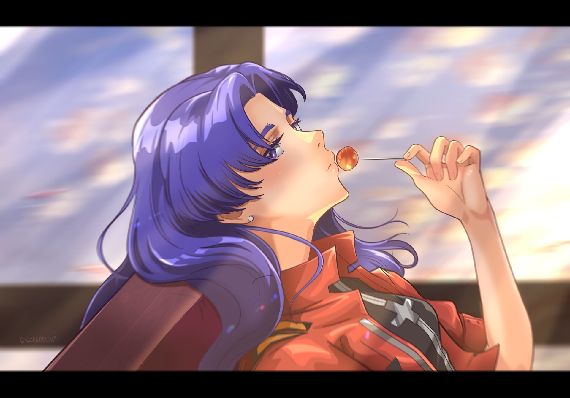 Misato Katsuragi Fan Art Katsuragi Misato (Misato Katsuragi) Neon
