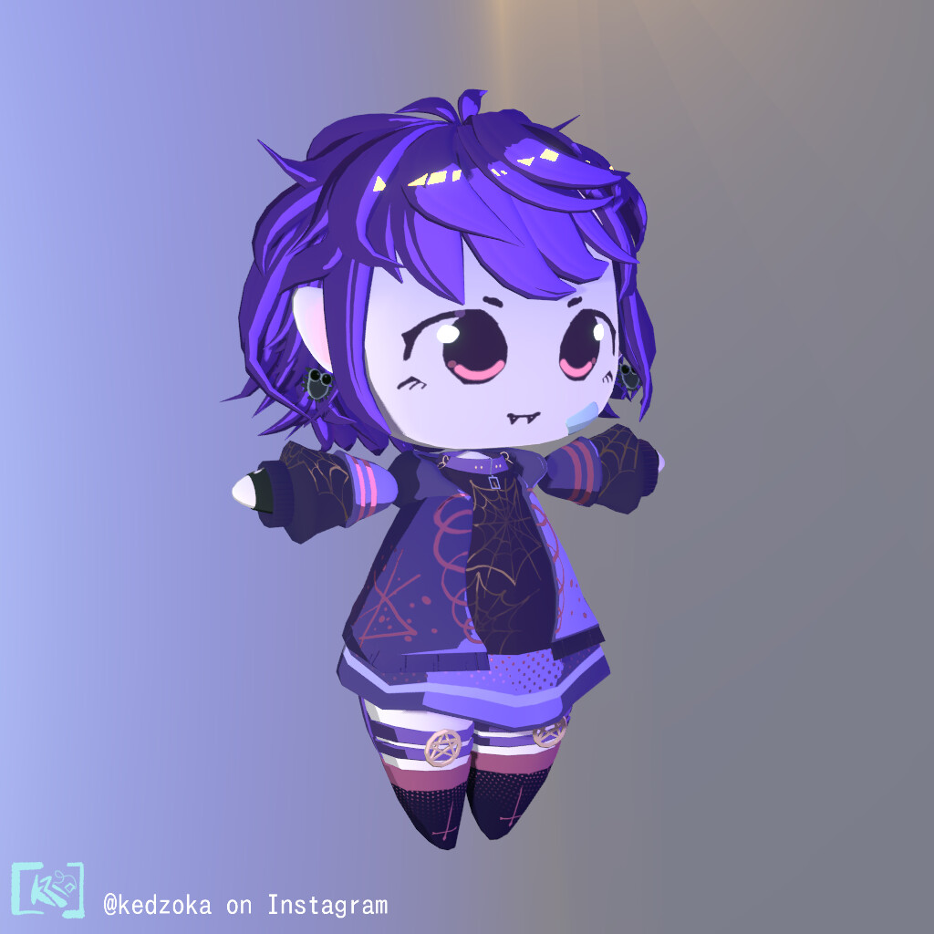 ArtStation - Toon Shaded Low Poly Character Chibi Style