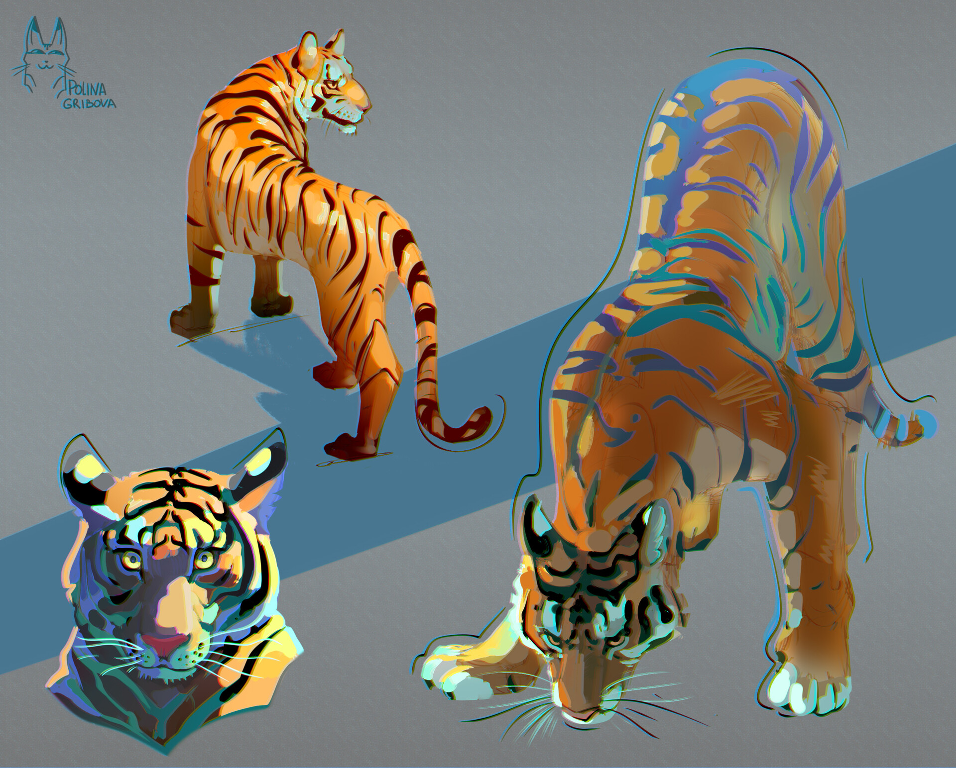 ArtStation - Tigers (study)