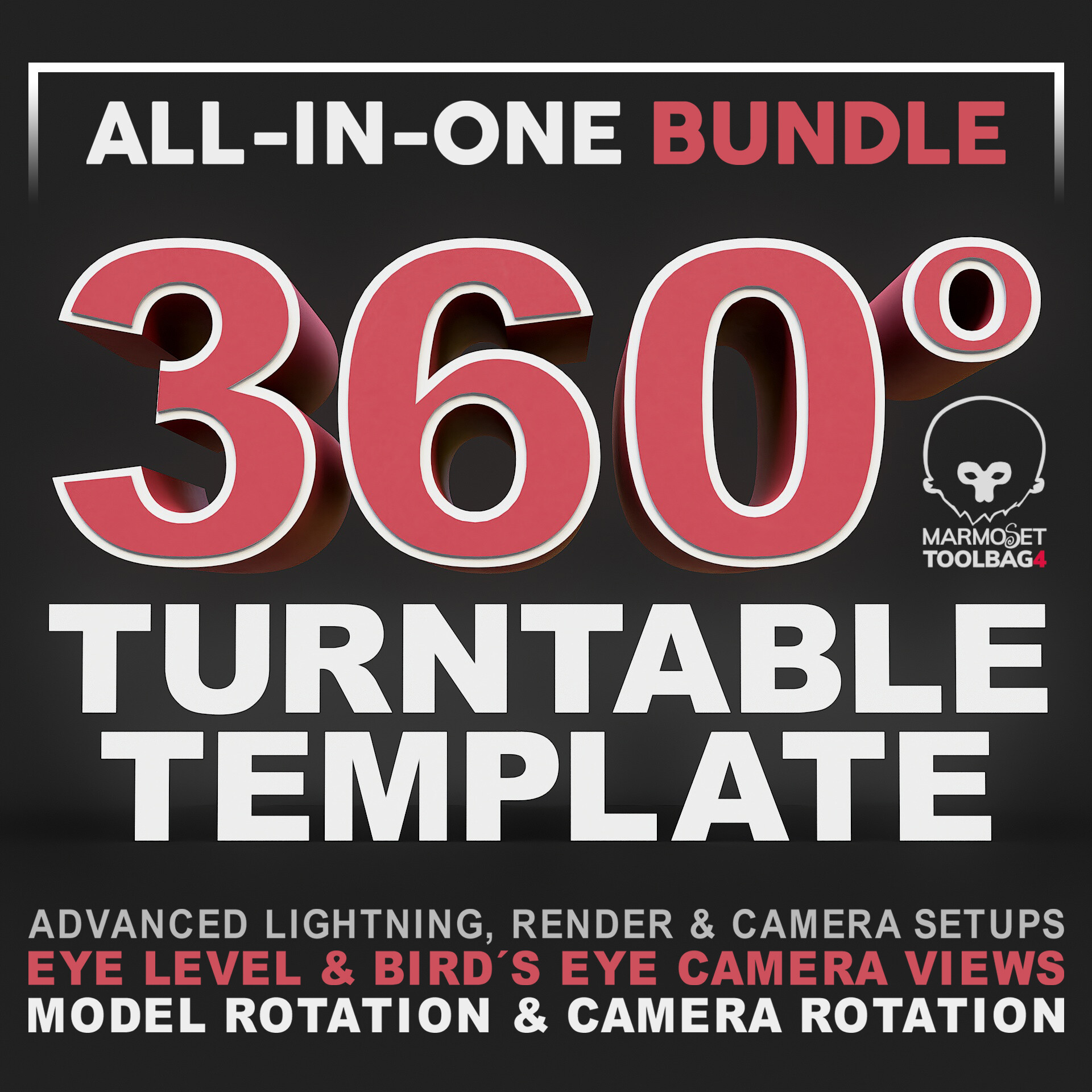ArtStation - Marmoset Toolbag 4 Turntable Template All-In-One Bundle