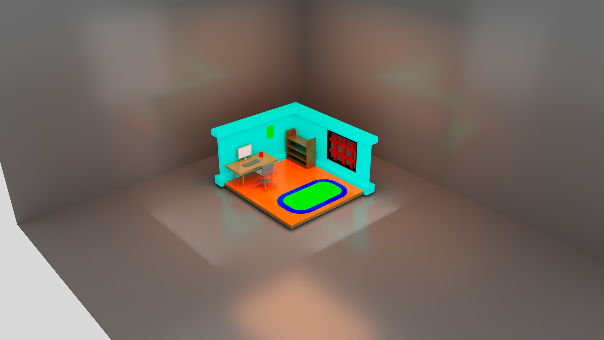 ArtStation - Isometric Room Model in Autodesk Maya