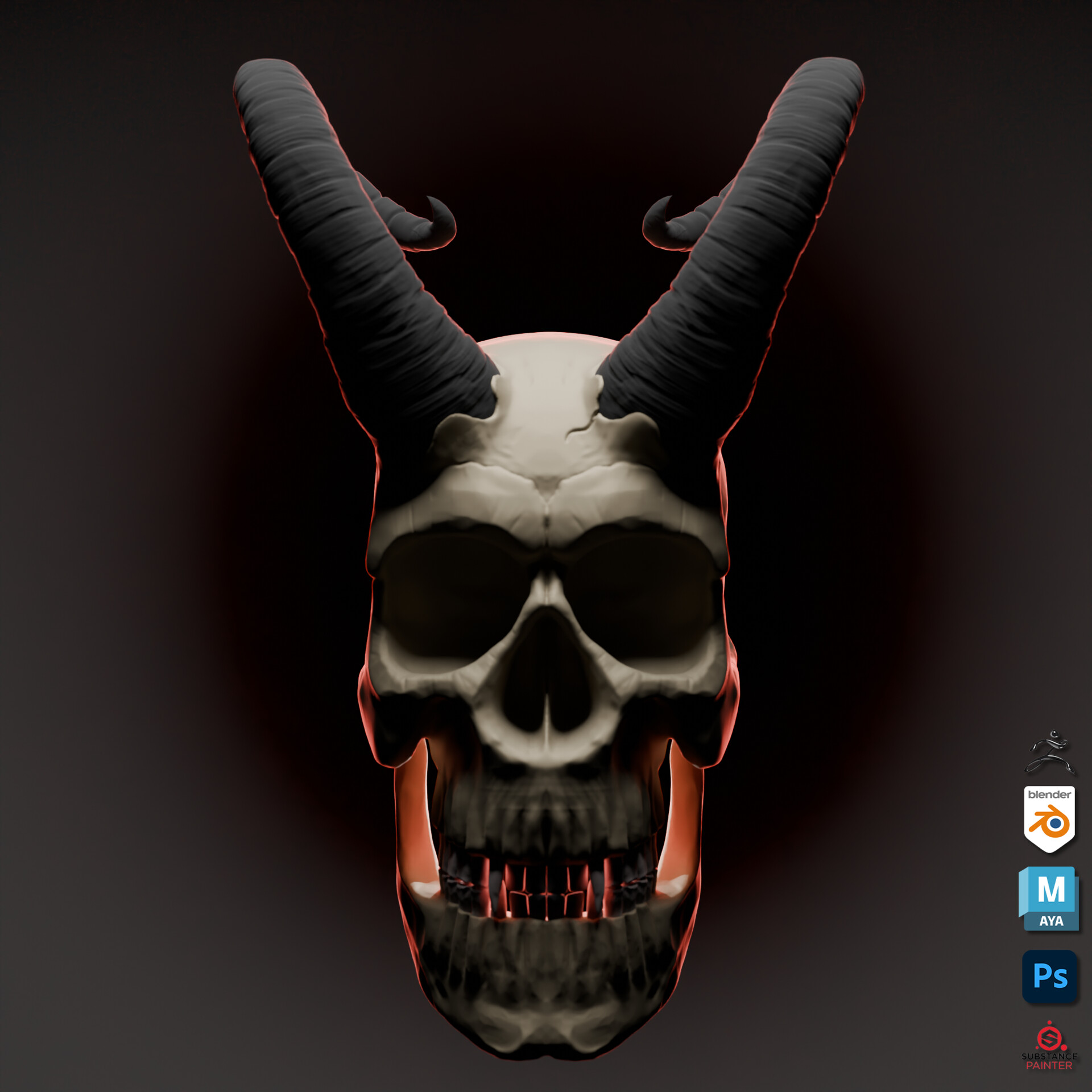 ArtStation - Devil Skull