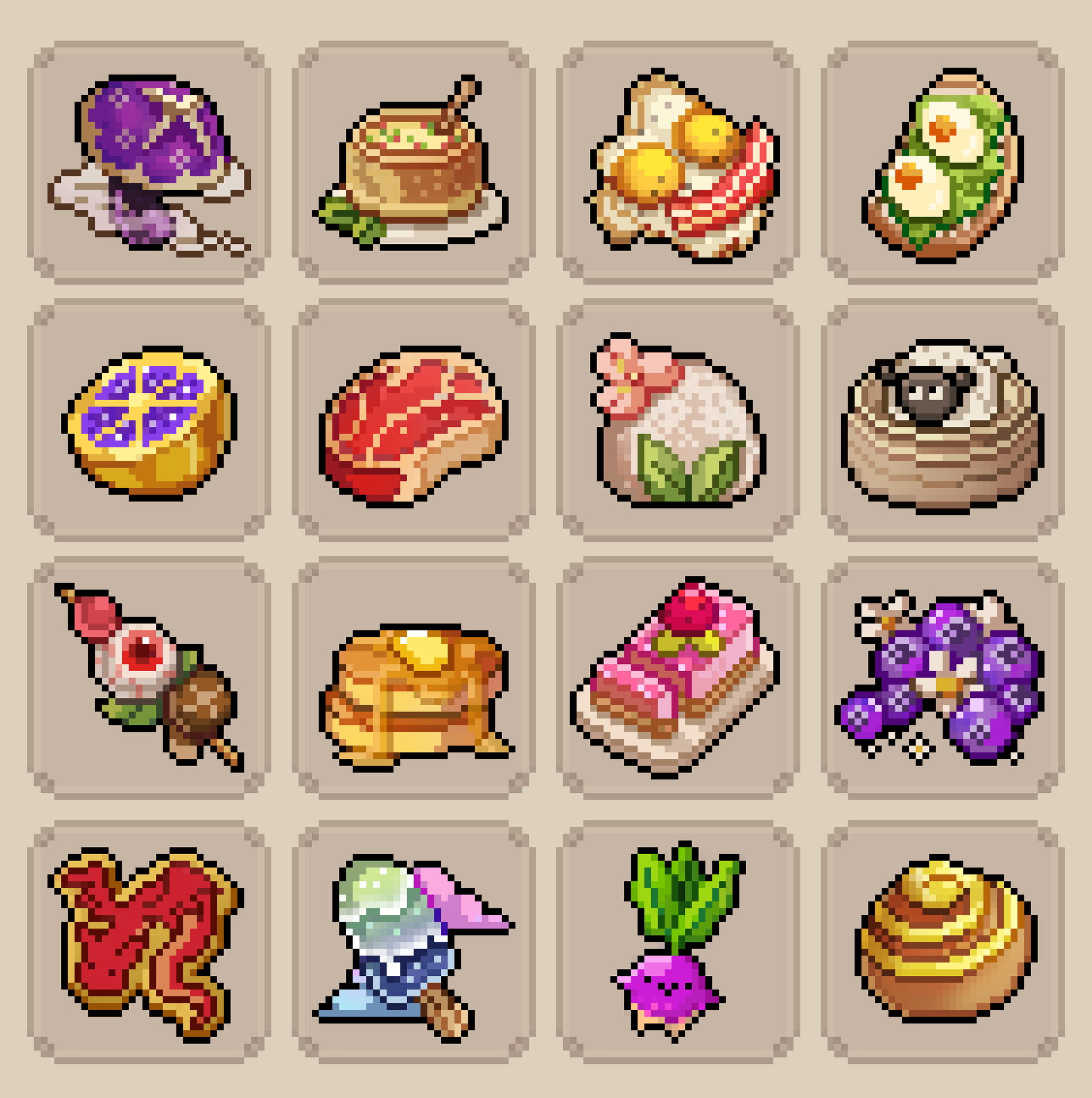 ArtStation - Food pixel art