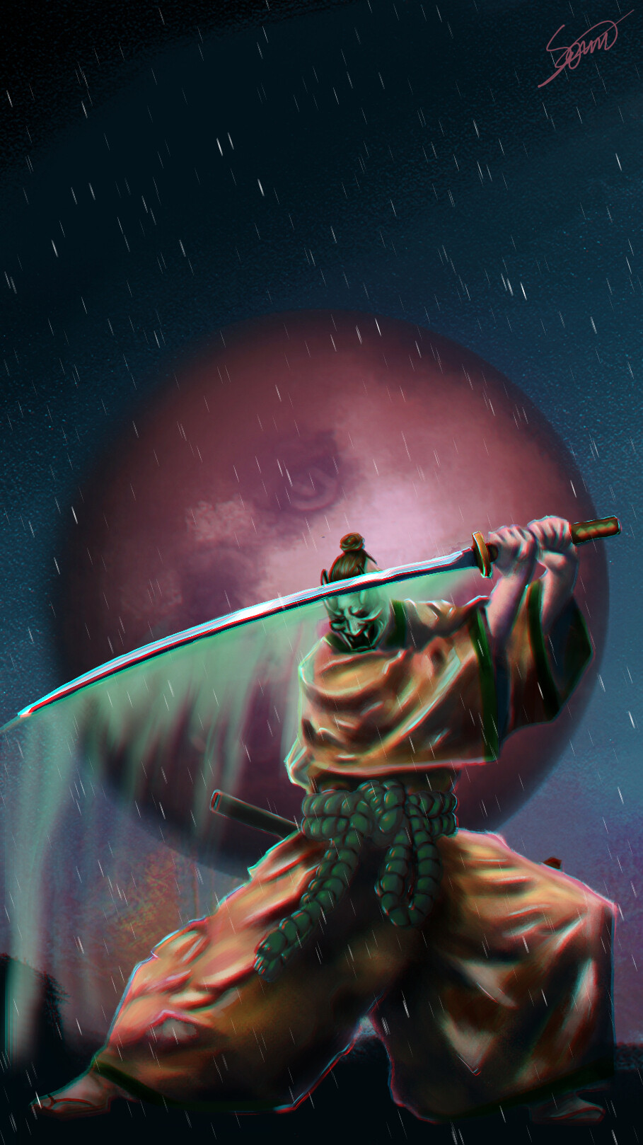 ArtStation - Blood Moon Samurai