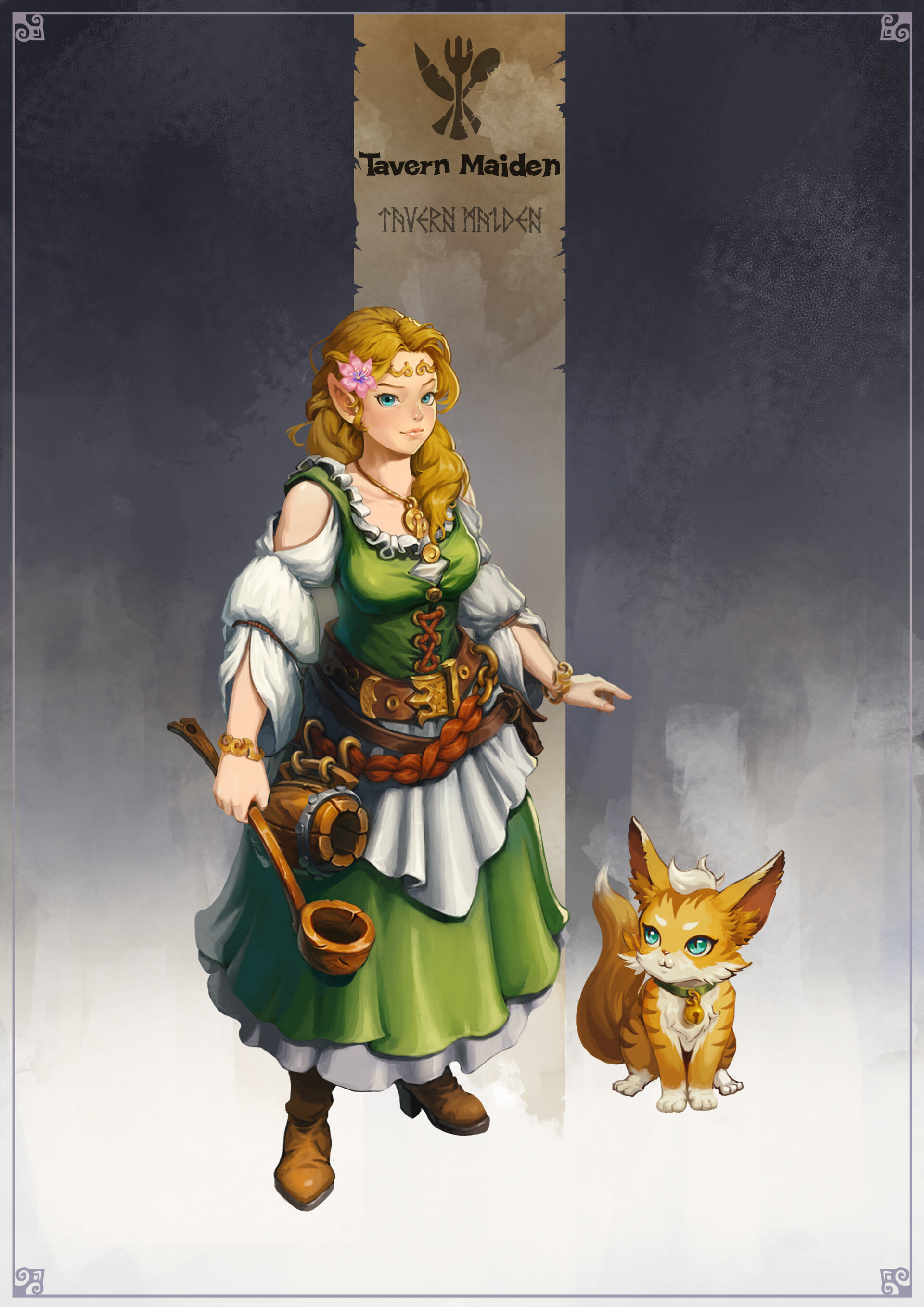 ArtStation - Elf Island_Tavern Maiden