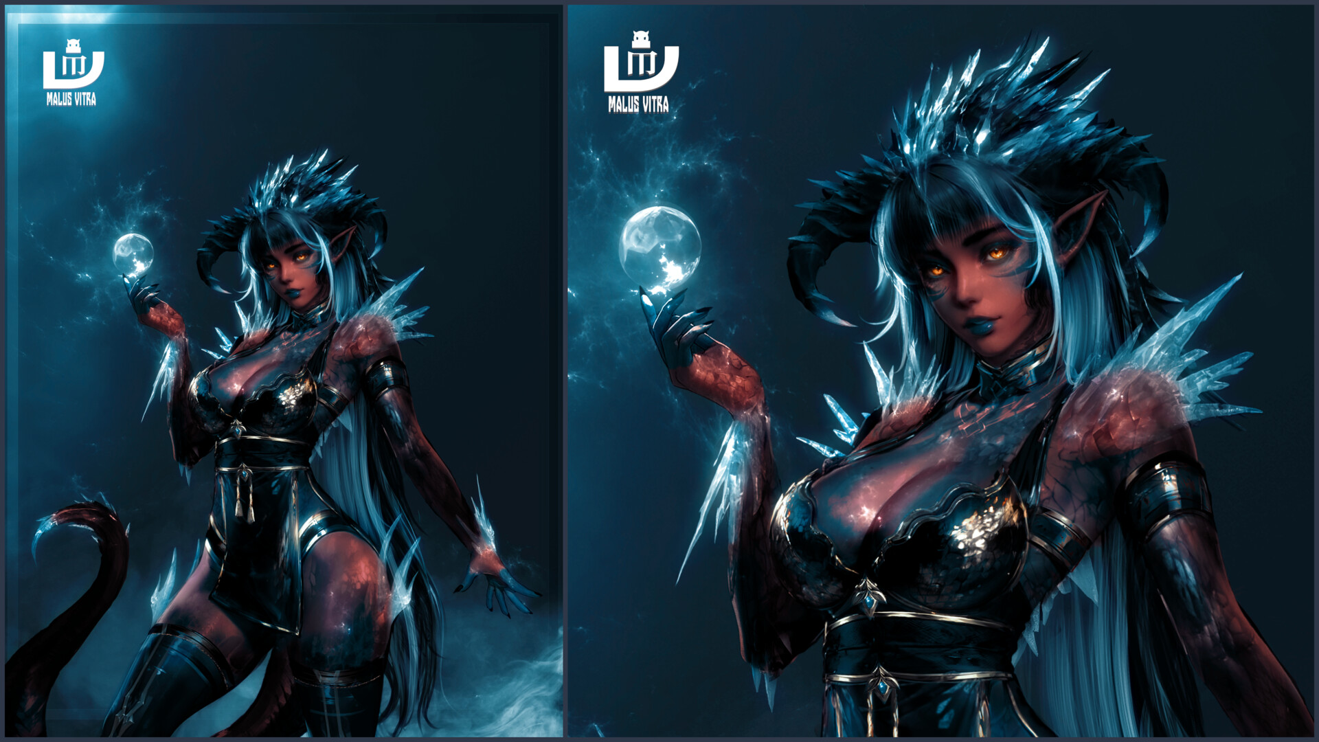 ArtStation - Elemental ice demon DD character artwork 2024