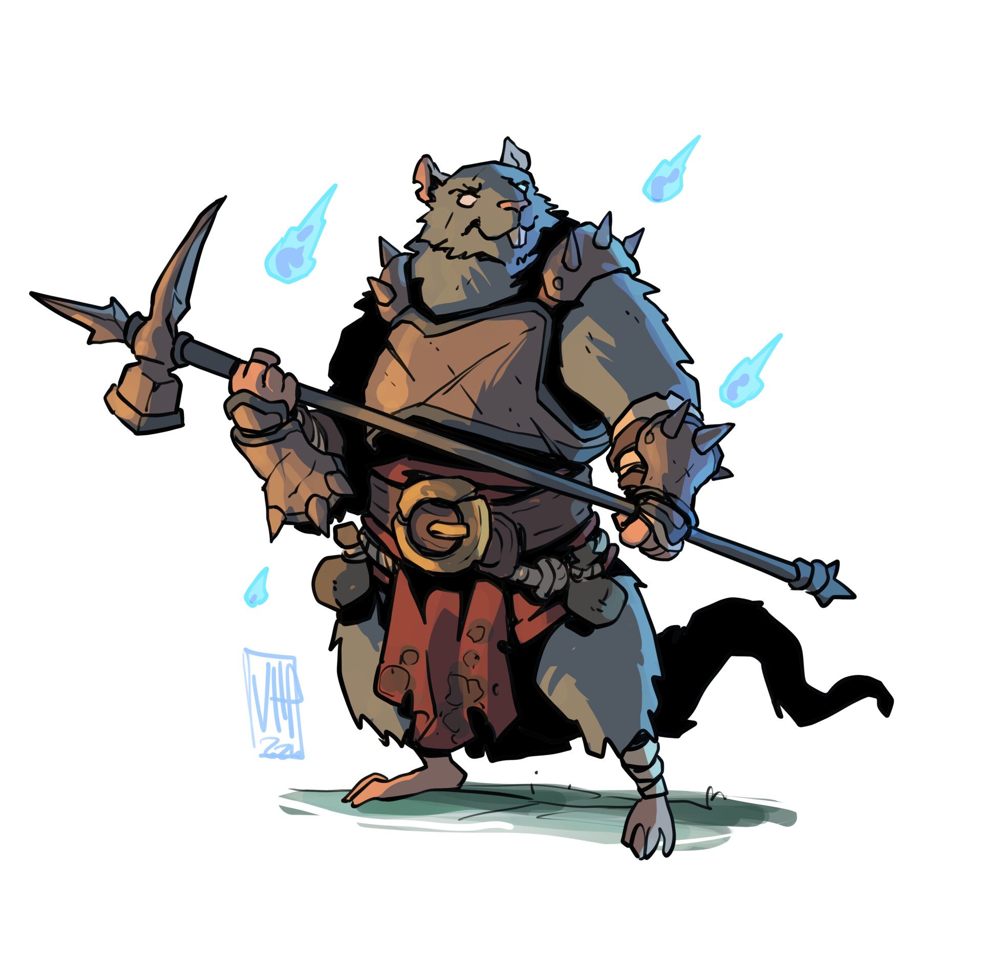 ArtStation - Ratfolk barbarian