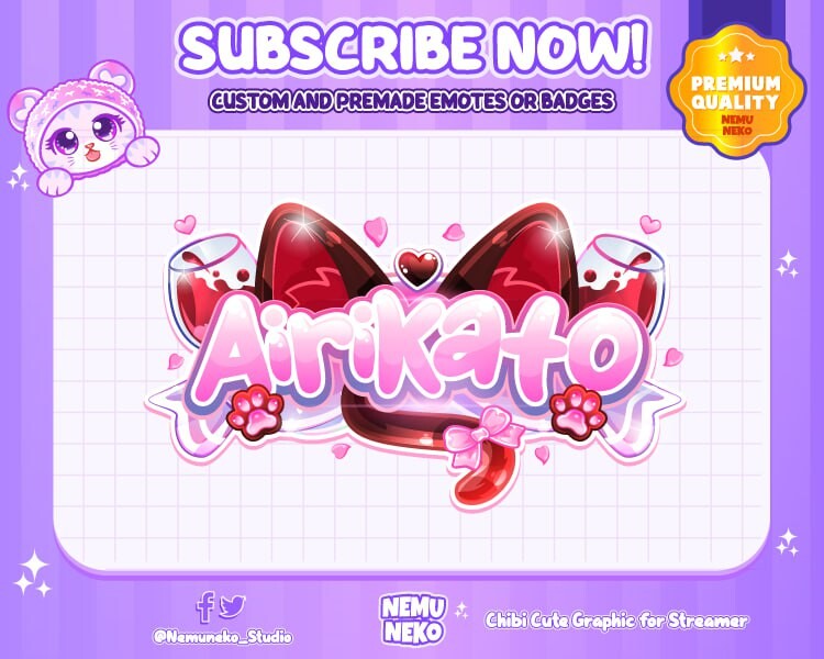 ArtStation - 🍷Custom Vtuber Logo Text🍷