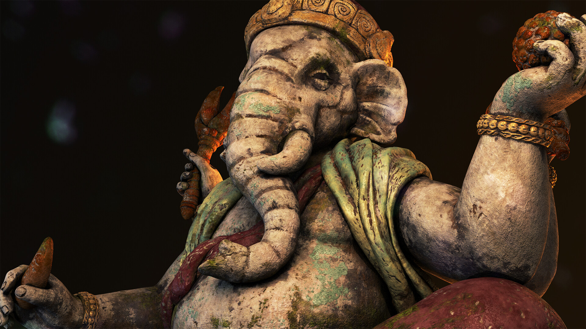 Bernadette Low - Ganesha Statue - Texturing Assignment