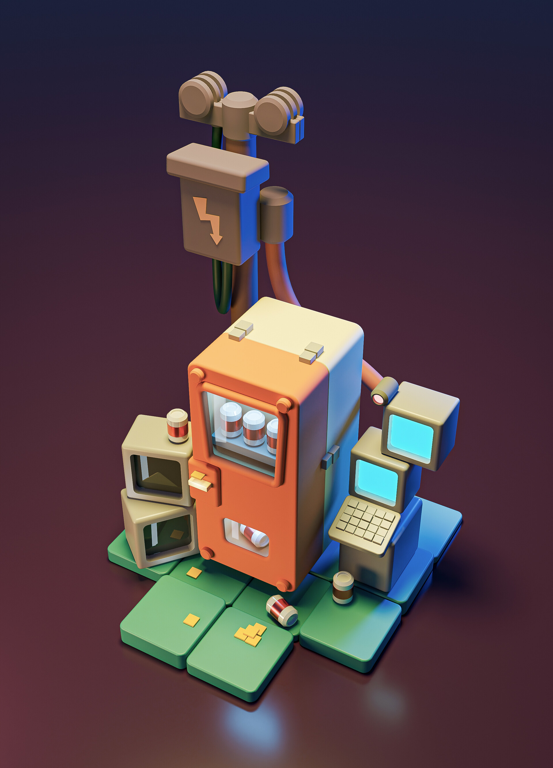 ArtStation - Stylized wending machine