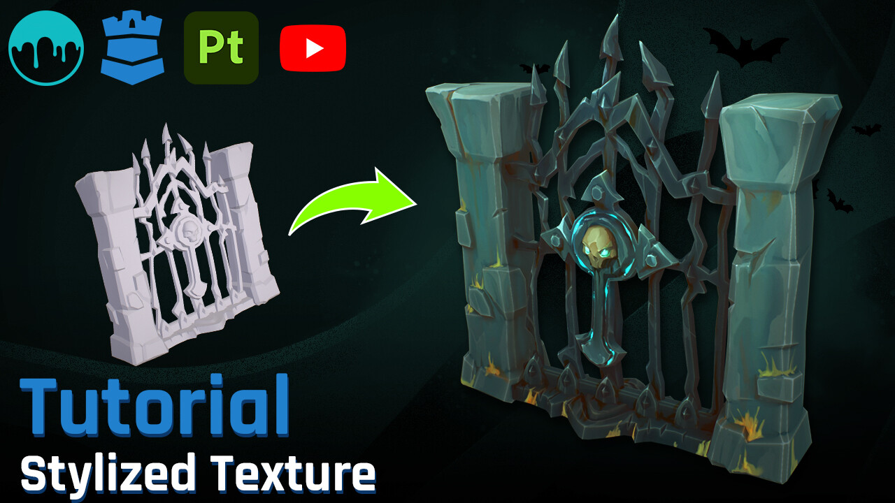 Vsquad studio - STYLISED METAL FENCE (BATTLE CHASERS) - Tutorial