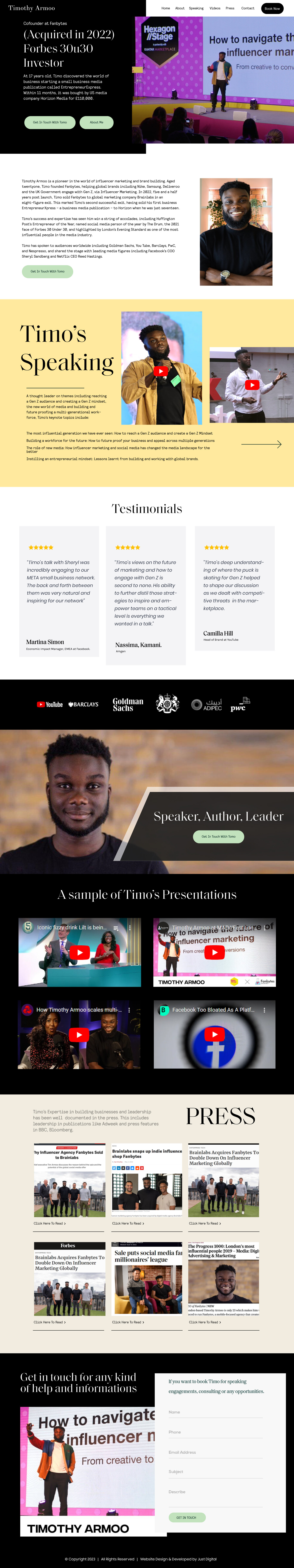ArtStation - Company founder website UI/UX design, and development.