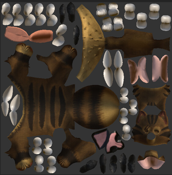 ArtStation - CAT TEXTURE AND UVS!