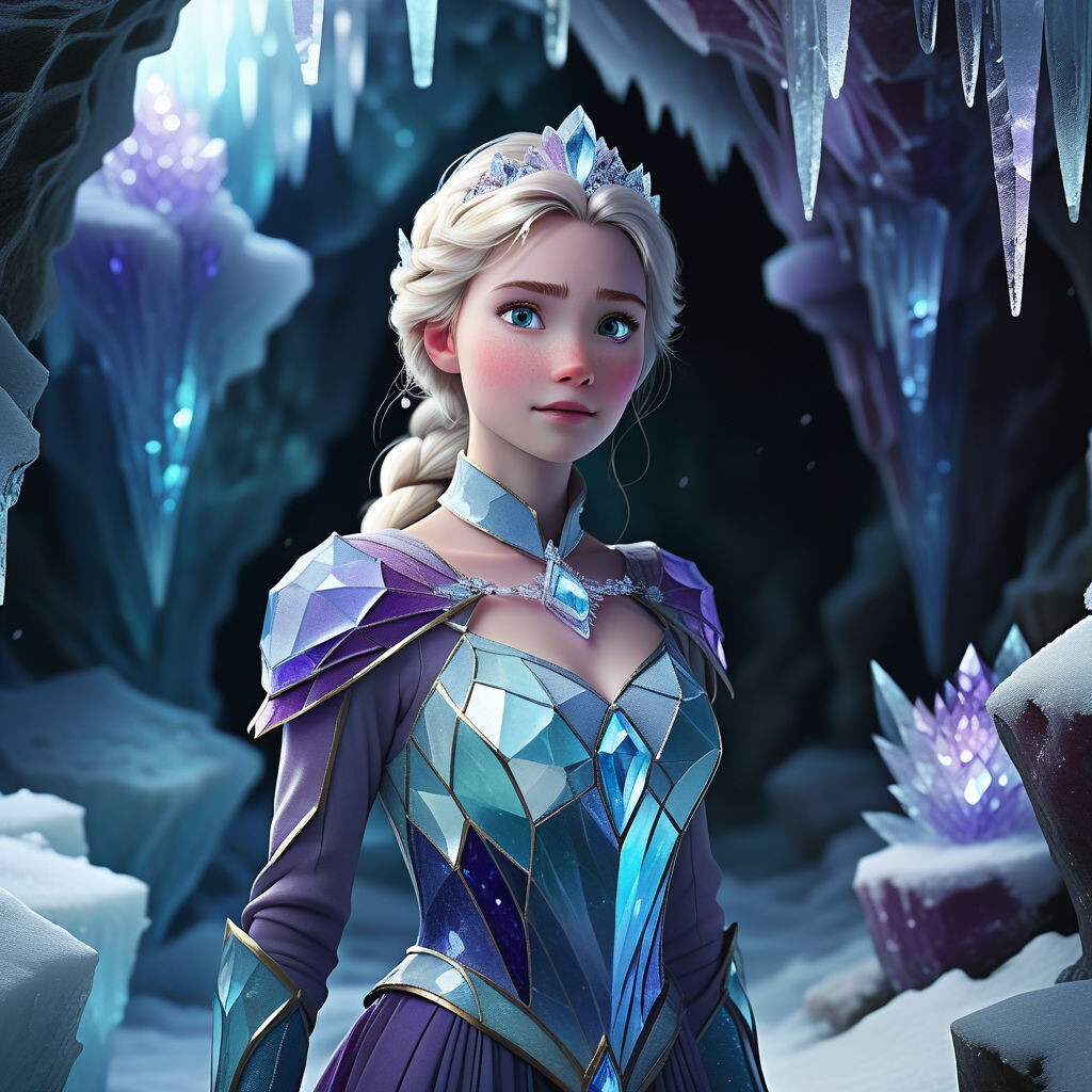 ArtStation - ice princess in a crystaline cavern