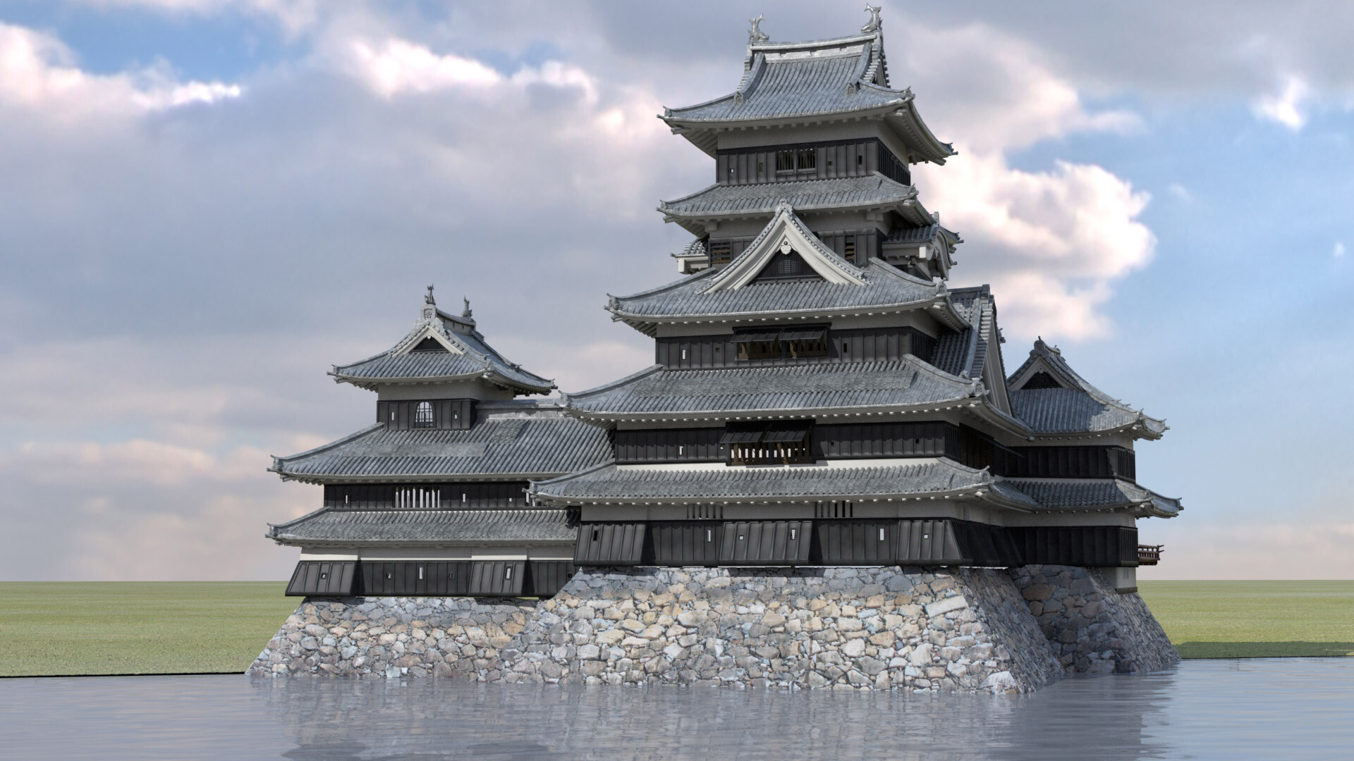 ArtStation - Japanese Matsumoto Castle Hardsurface Modeling (2012)
