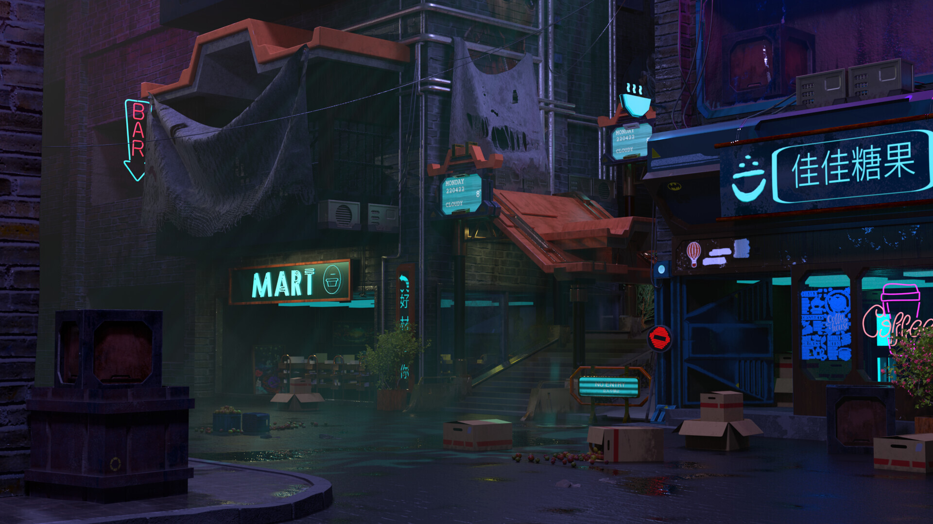 Nayzaki - Nayzak Animation School students' portfolio - Japanese alley ...