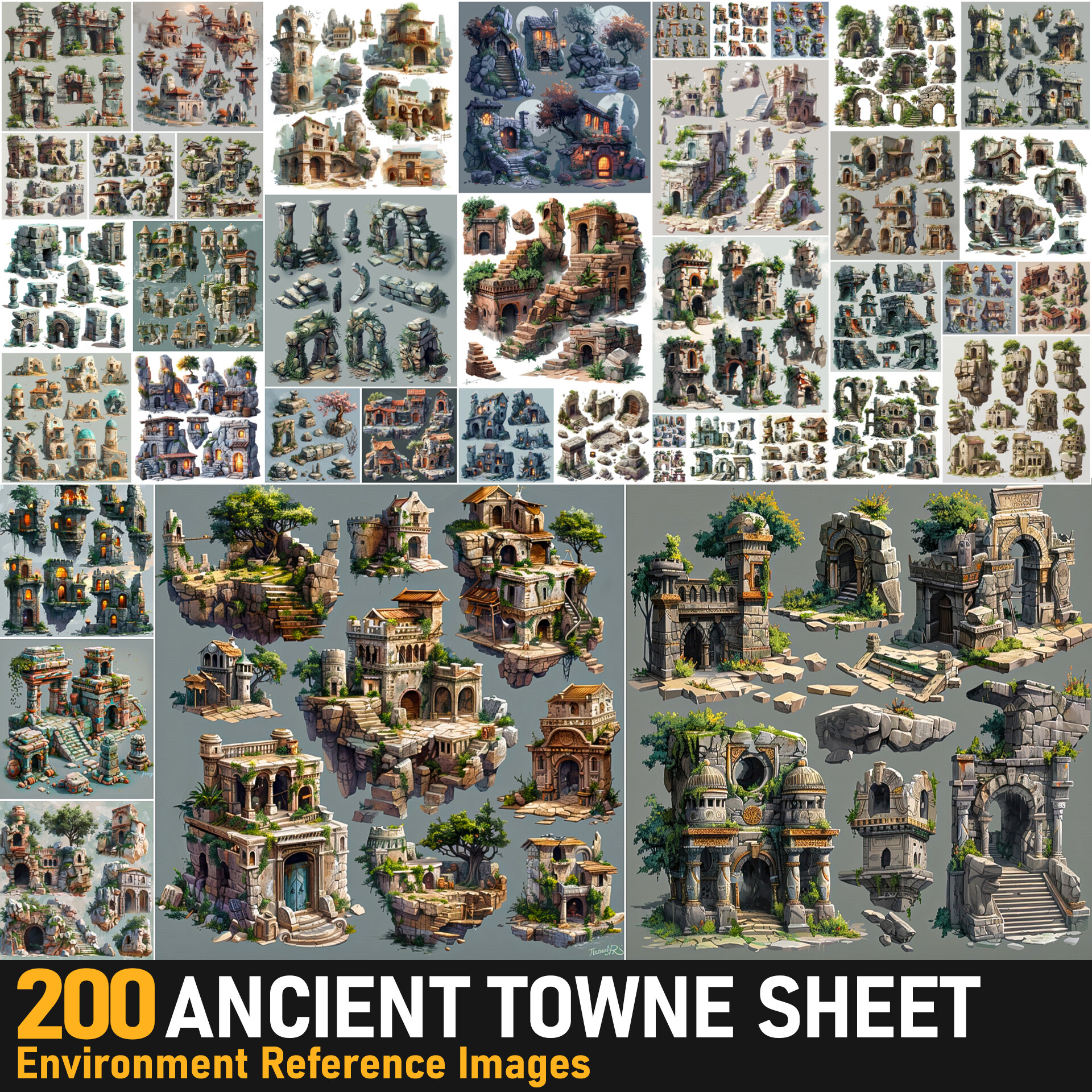 Vio - Town Game Sheet|4K Reference Images