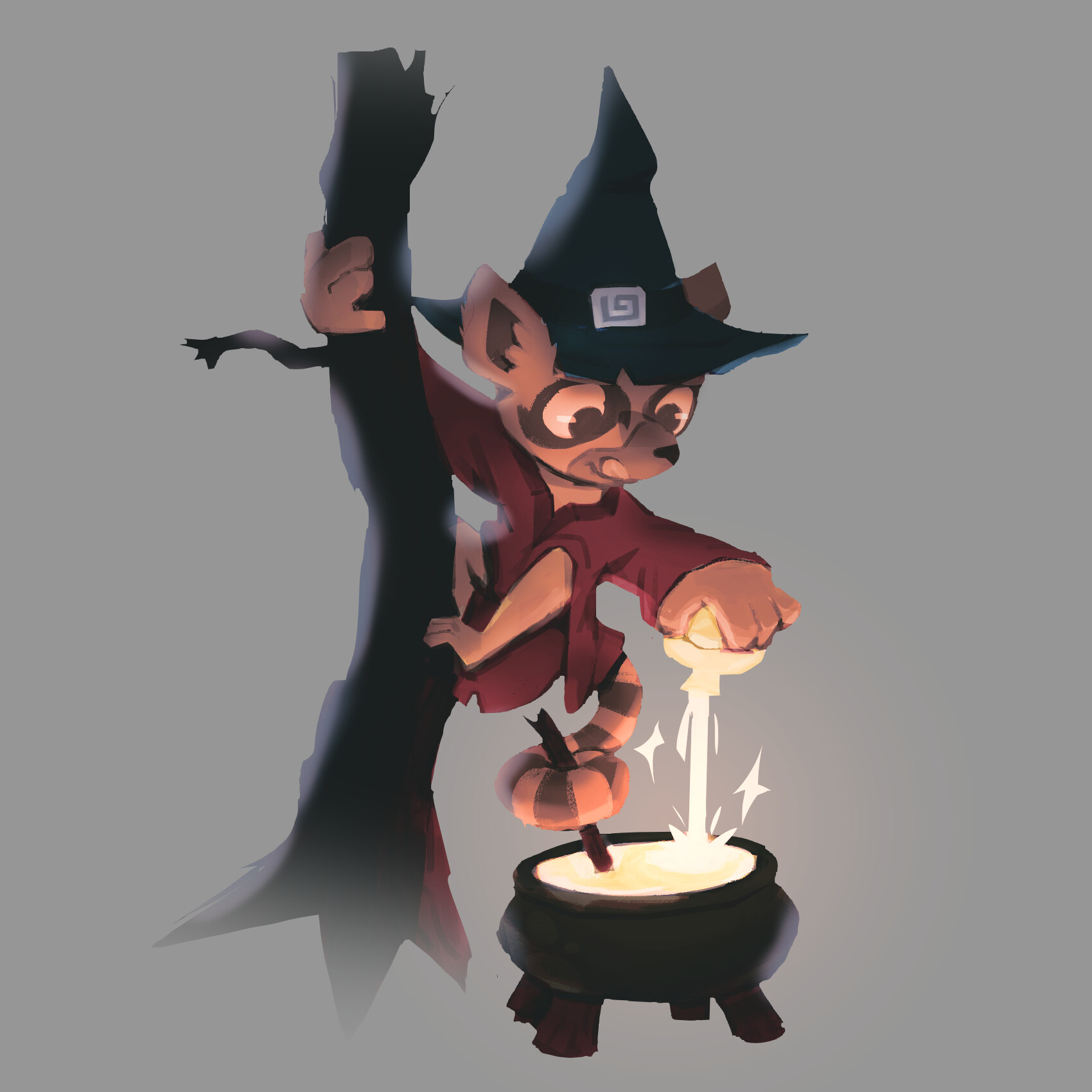 ArtStation - Art test - Lemur Wizard