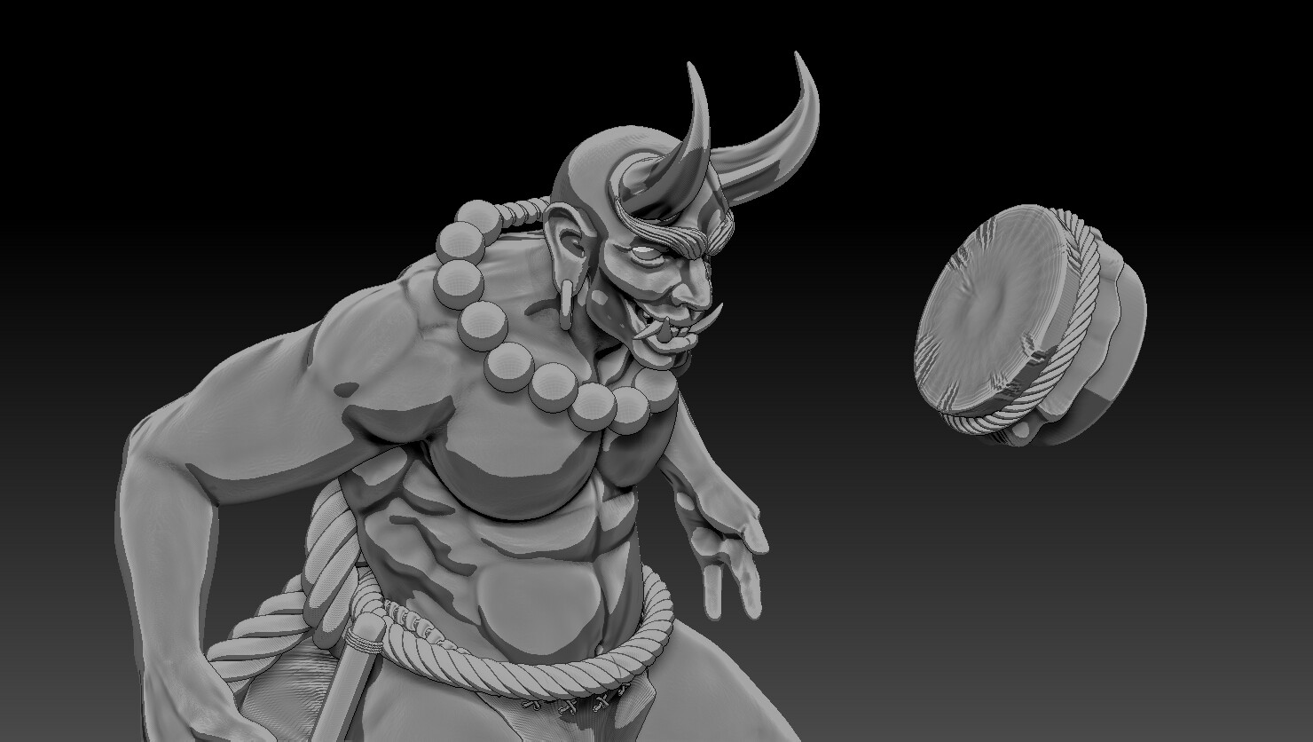 ArtStation - Raijin (Kaminari-sama) Sculpt on Zbrush