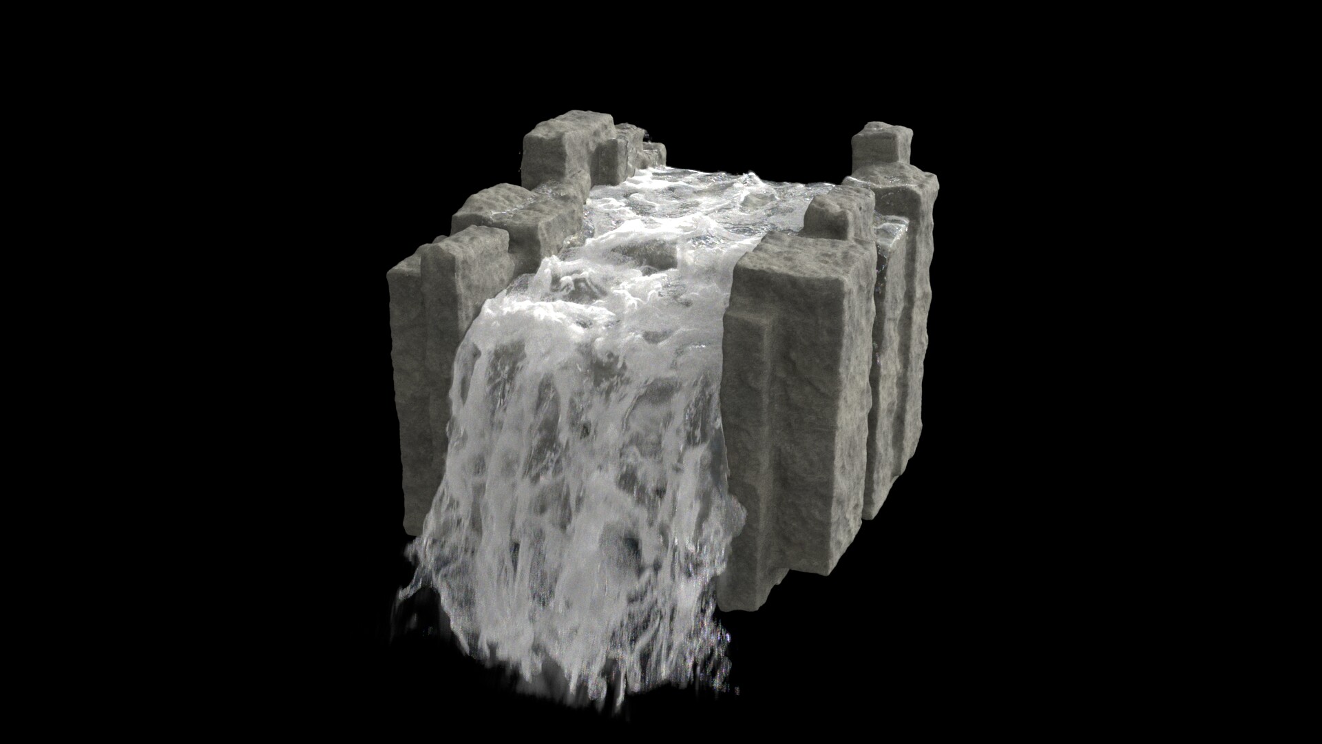 ArtStation - Waterfall FLIP Siulation | Houdini Side FX