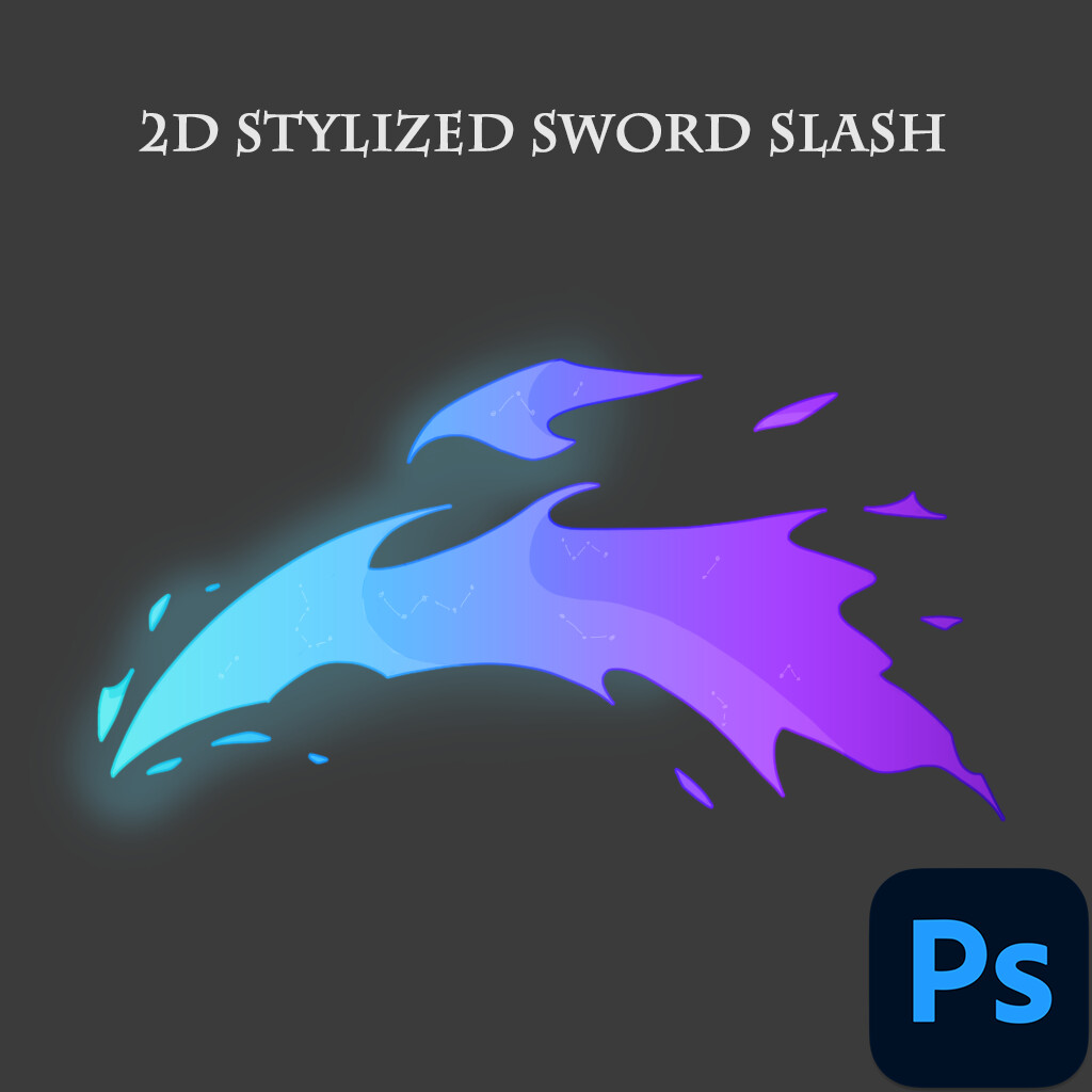 ArtStation - 2D Stylized Sword Slash (Photoshop)