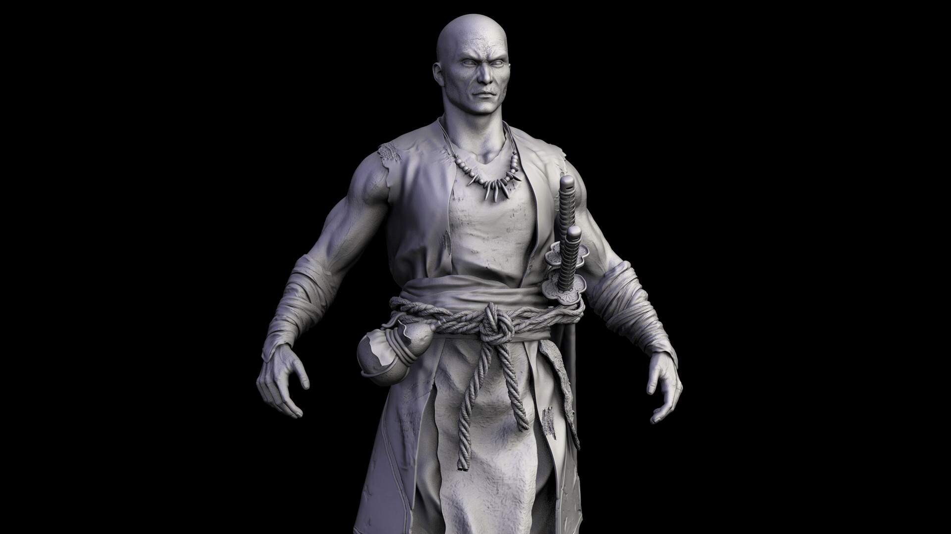 ArtStation - Kuro (samurai character sculpting)