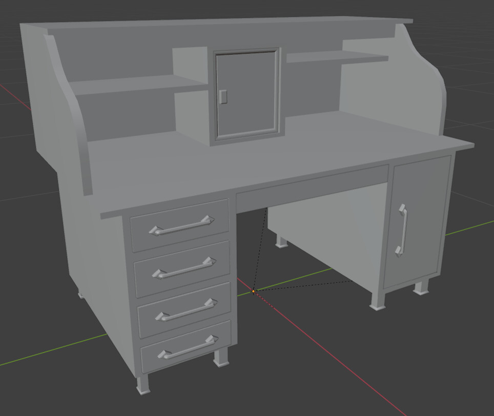 Semmel | Simona Böwing - Cabinet Desk - 3D Asset - The Witches Studio