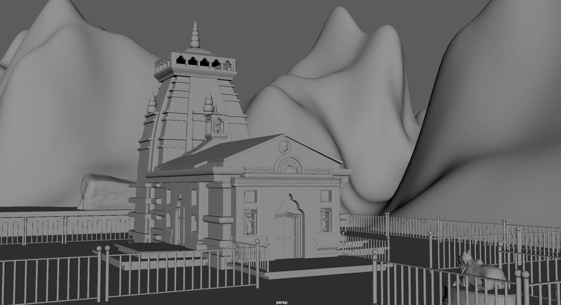 ArtStation - Kedarnath Temple Exterior