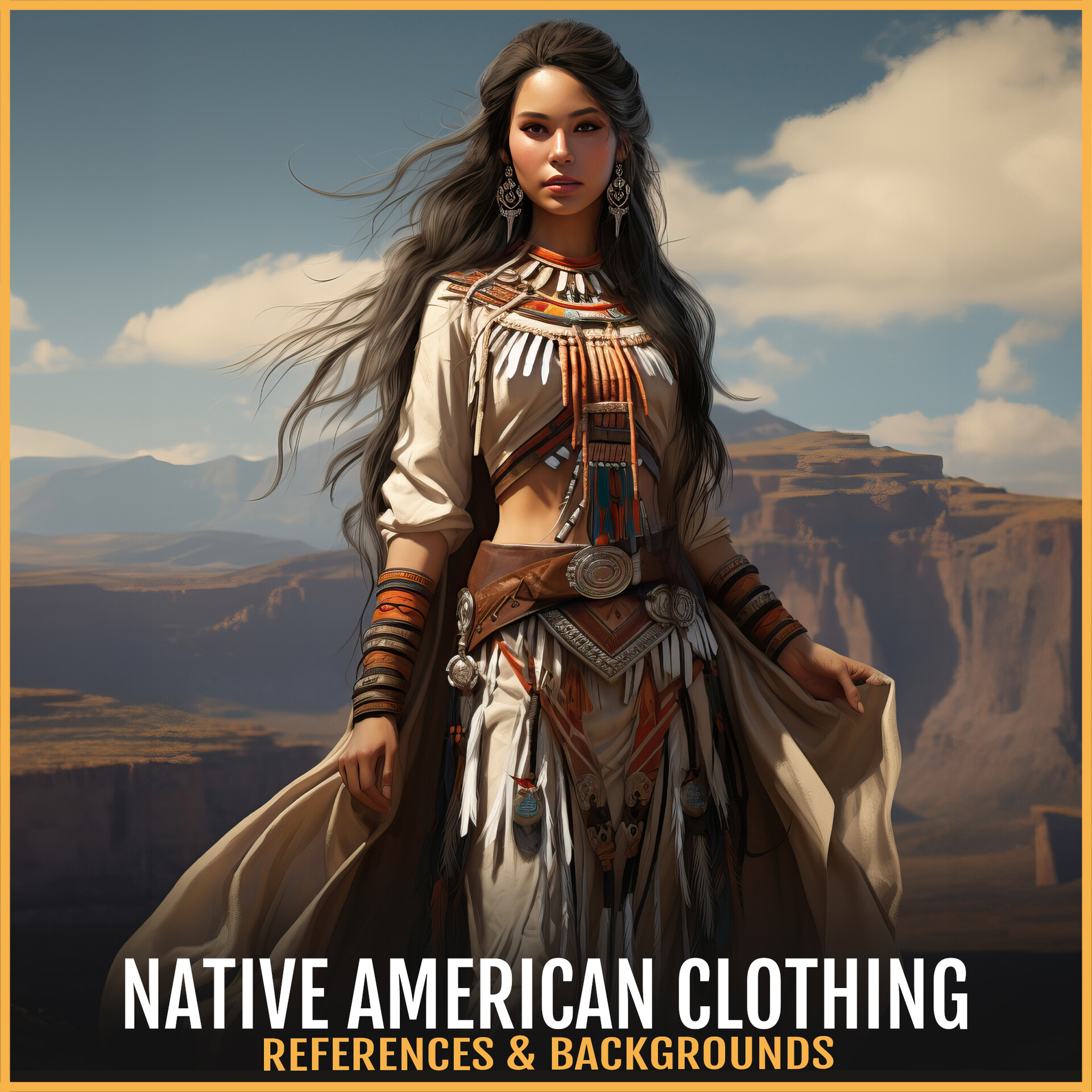 ArtStation - 303 Native American Clothing [Female] Outfit VOL28