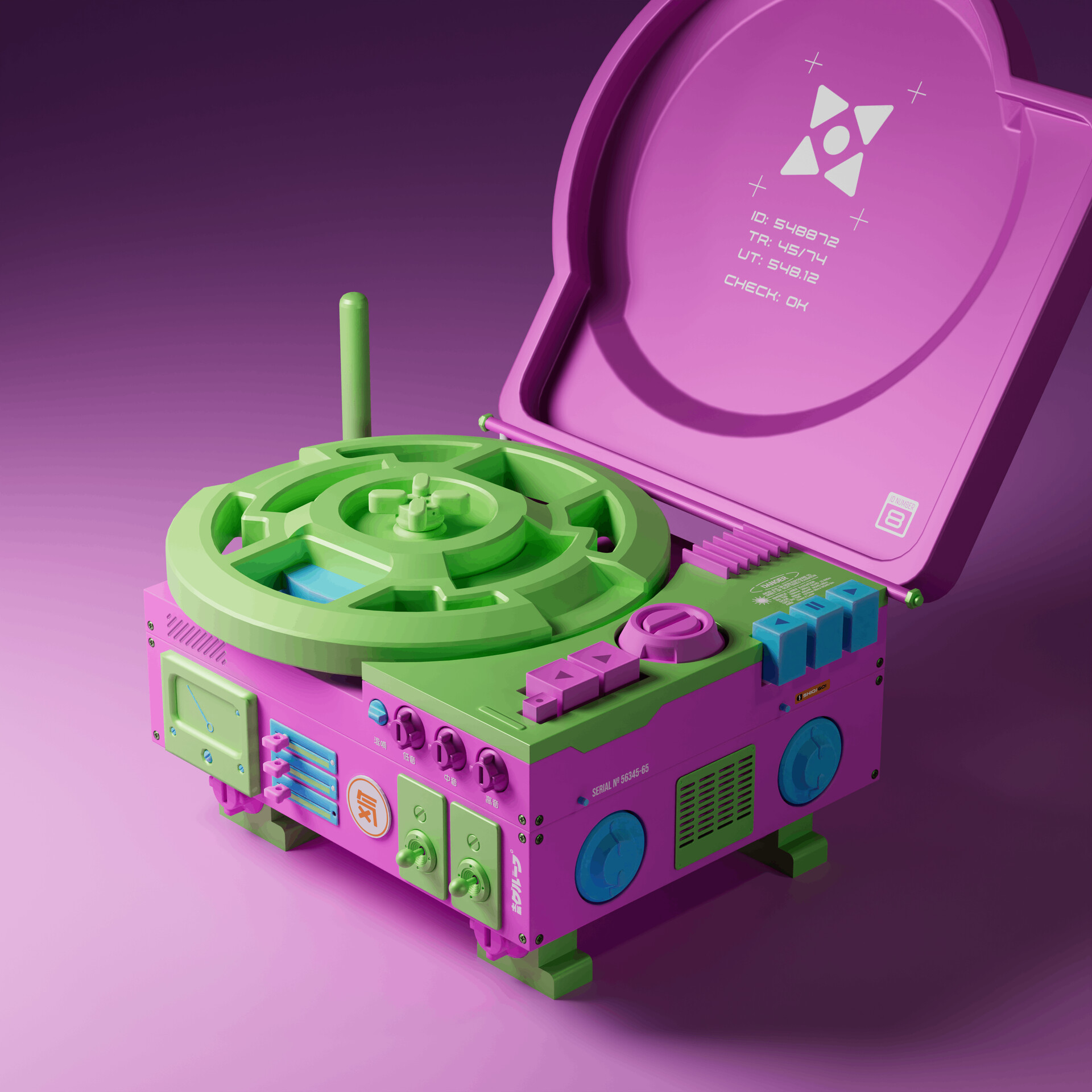 ArtStation - blender|Pink disc player