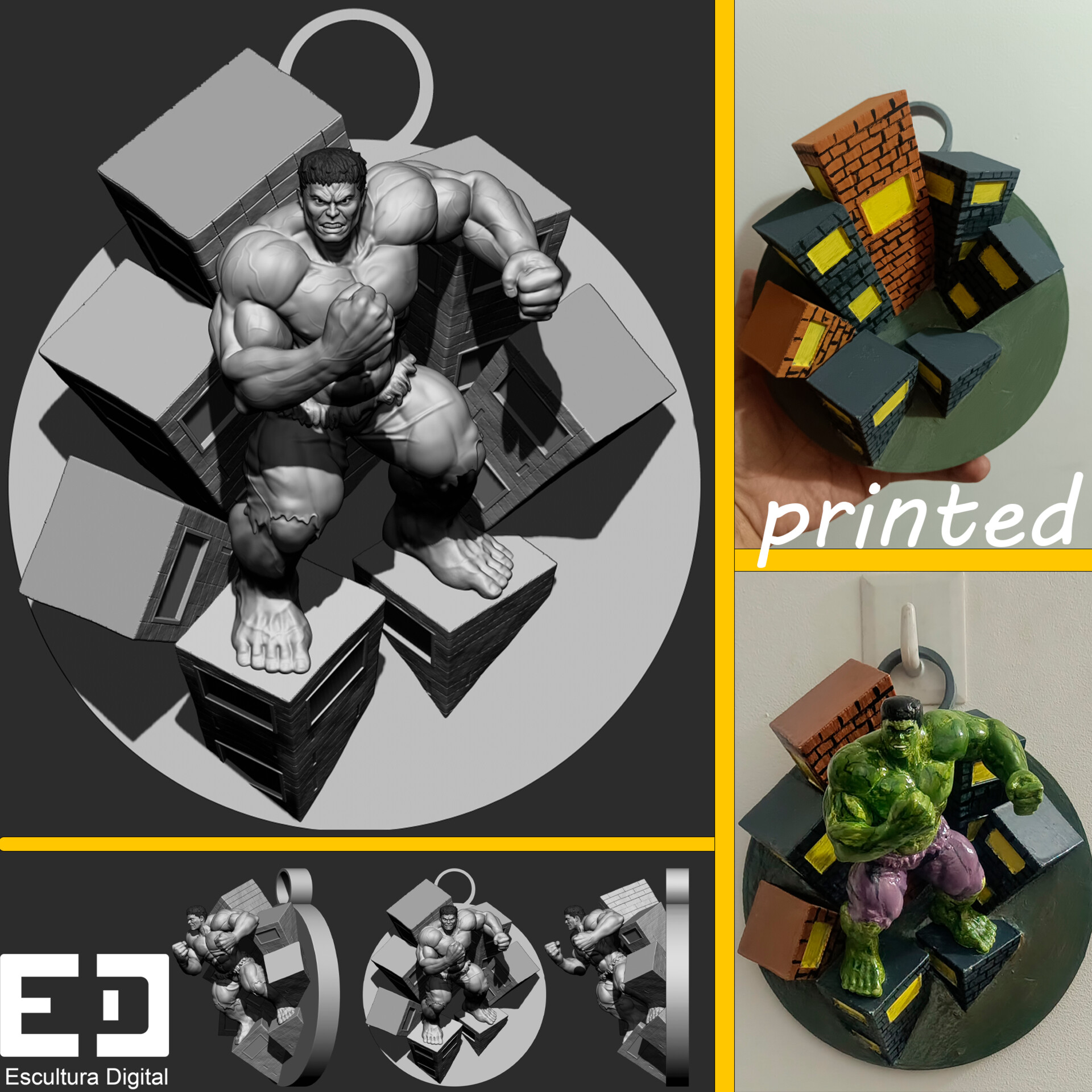 ArtStation - Hulk figure to print