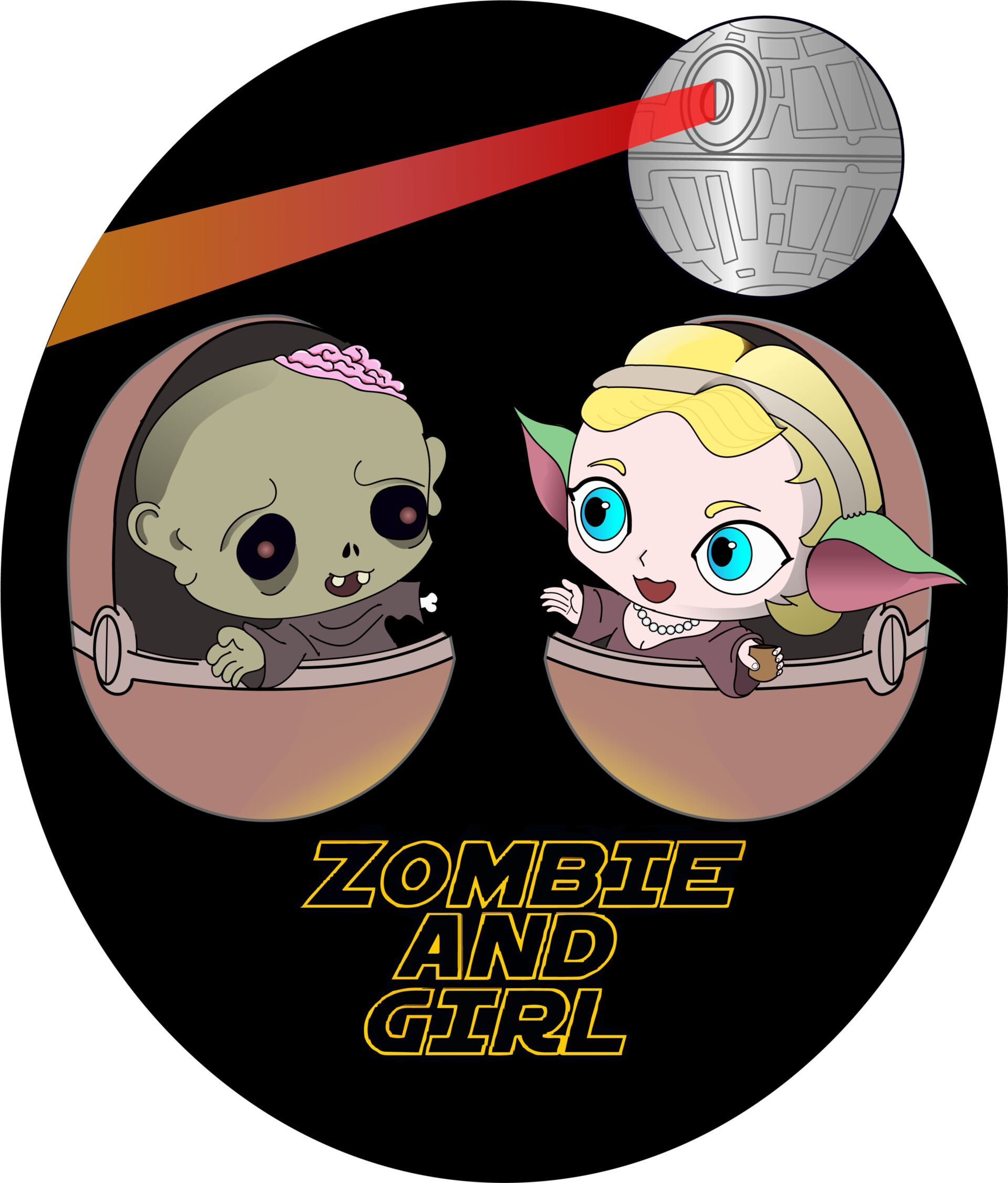 ArtStation - Zombie and Girl