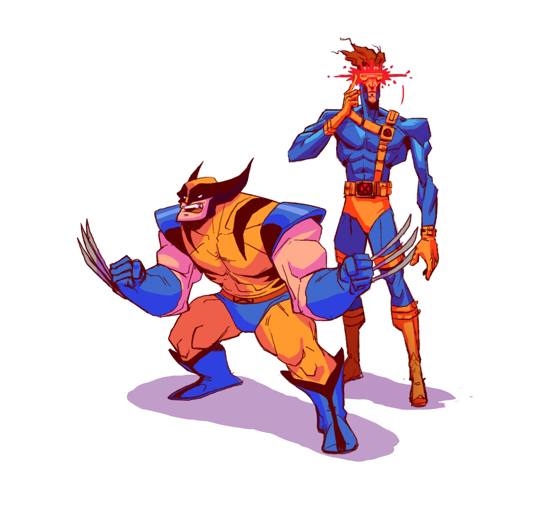 ArtStation - X-Men Fan Art - Cyclops and Wolverine
