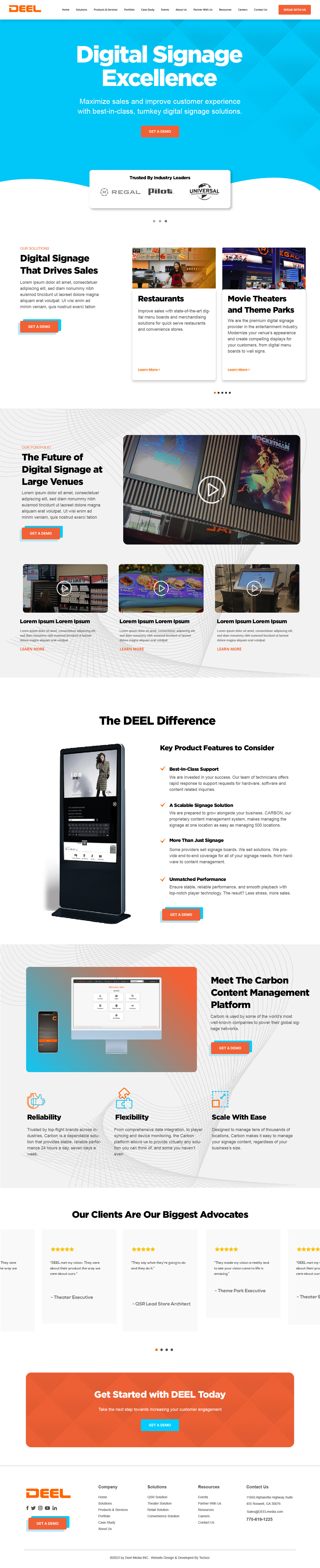 ArtStation - Media/Digital signage company website UI/UX design.