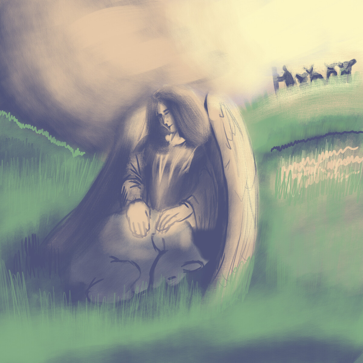 ArtStation - Angel tending to sheep