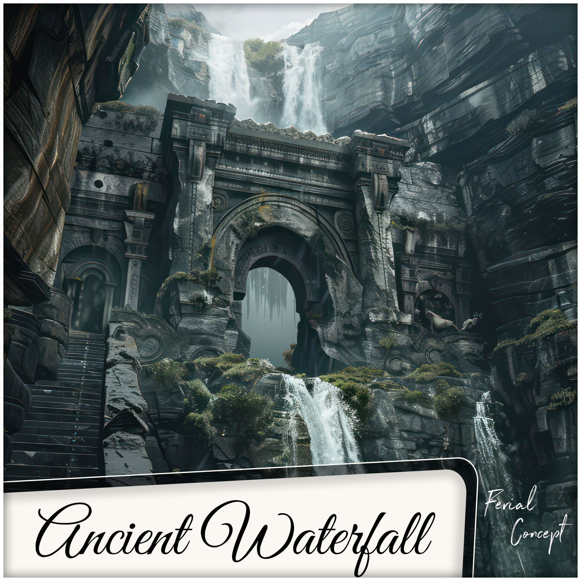 Ferial Concept - 🔹260 Ancient Waterfall - Environment Concept Reference ...