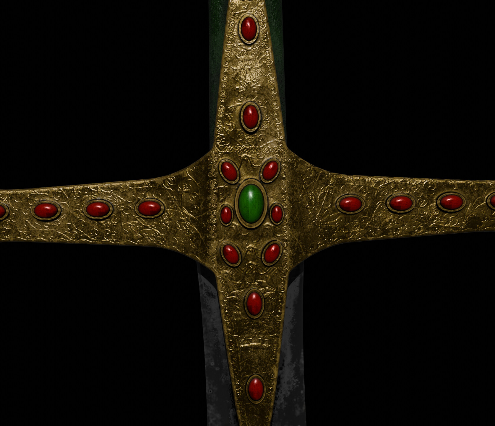 Ahmet Ersoy - Opulent Ottoman Saber: Gold Engraved and Jeweled