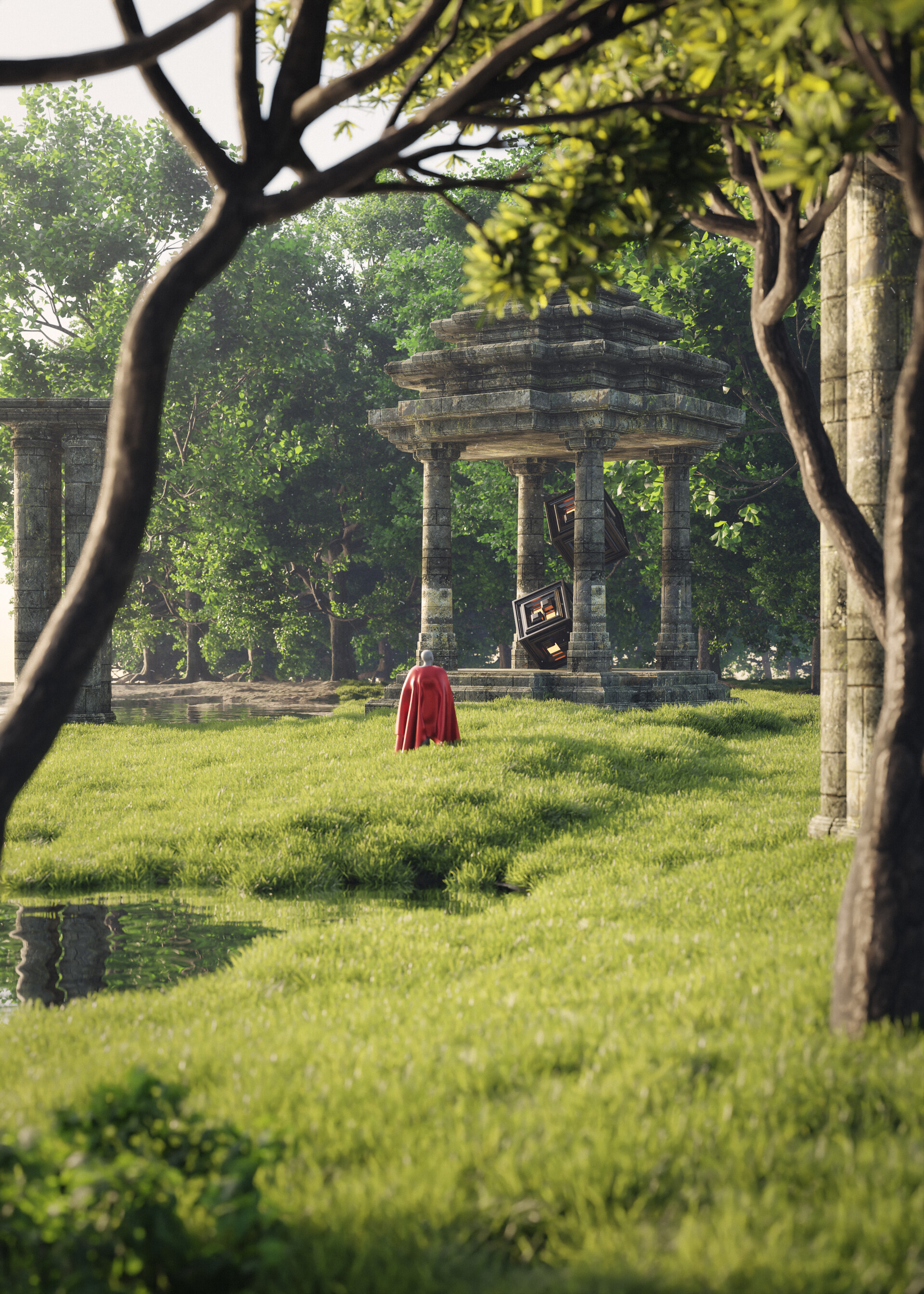 ArtStation - Floating Cube Forest