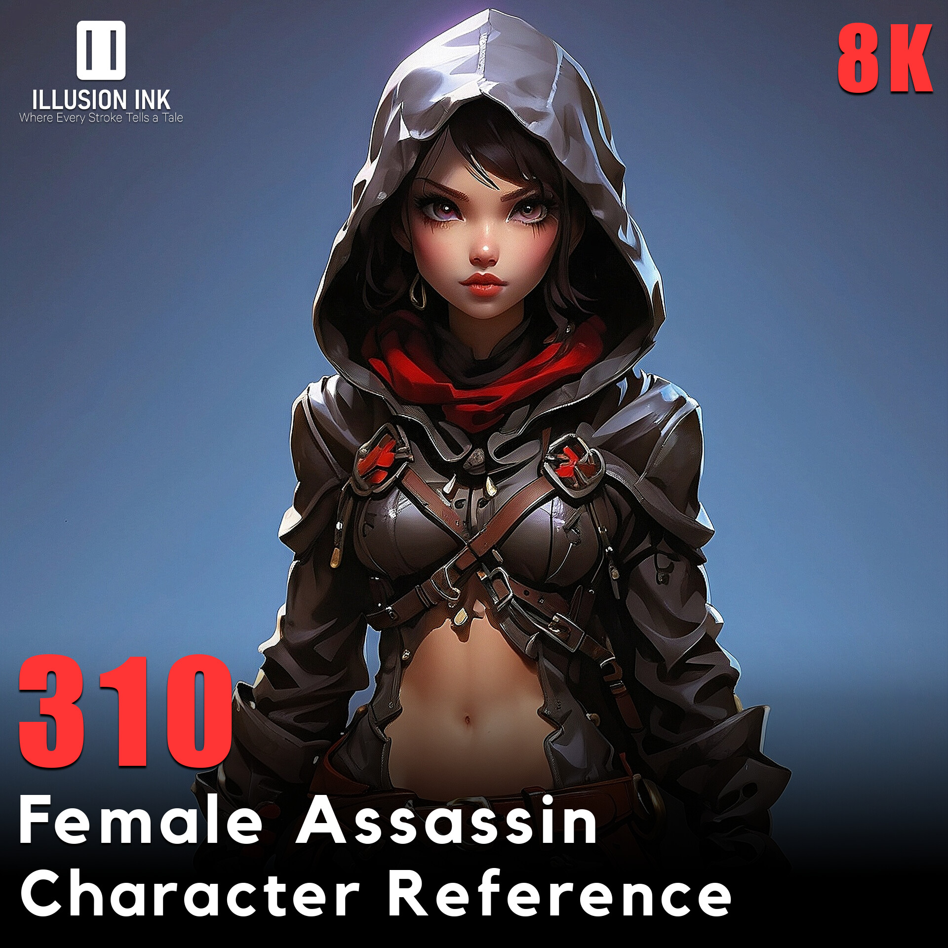 ArtStation - 310 Female Assassin Characters | 8K