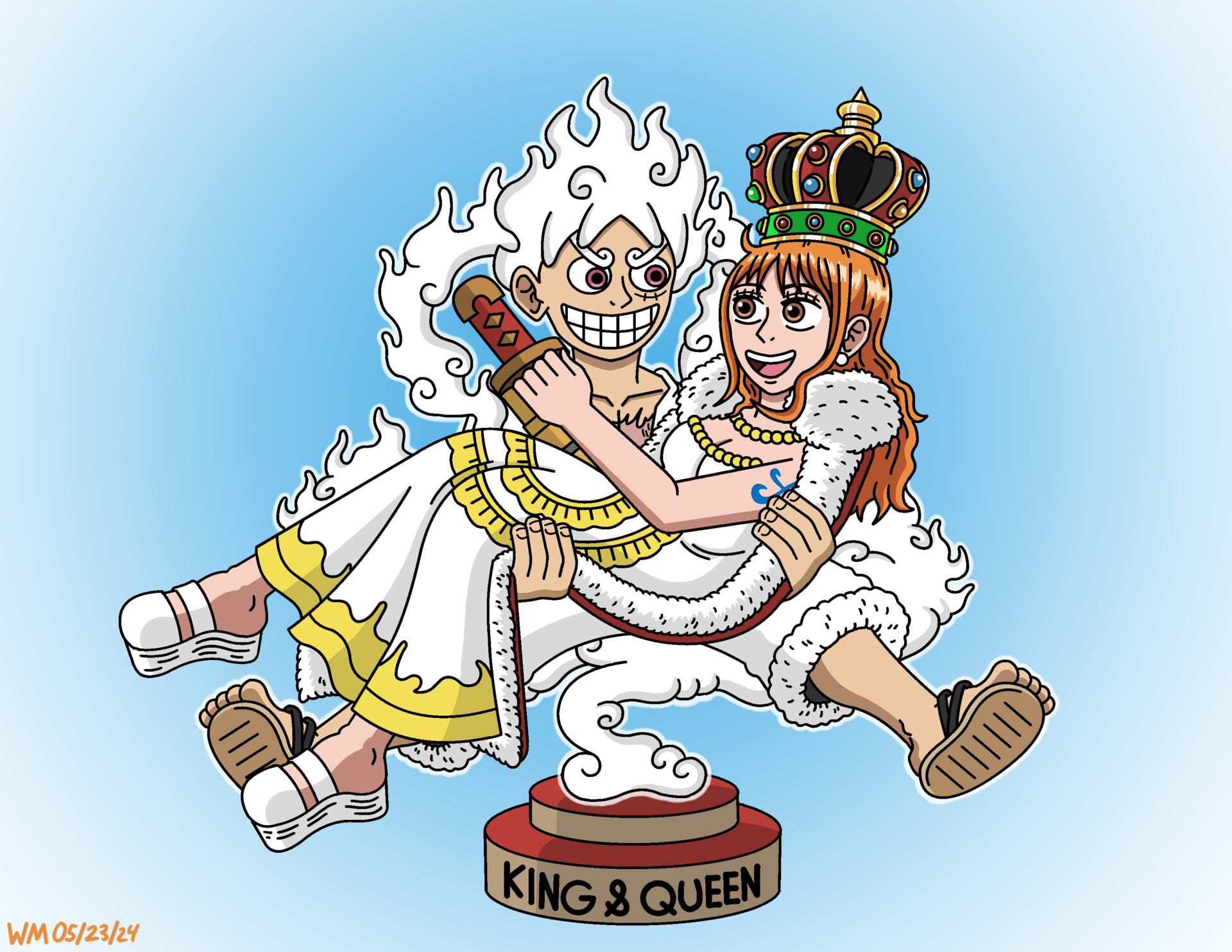 ArtStation - One piece: King & Queen