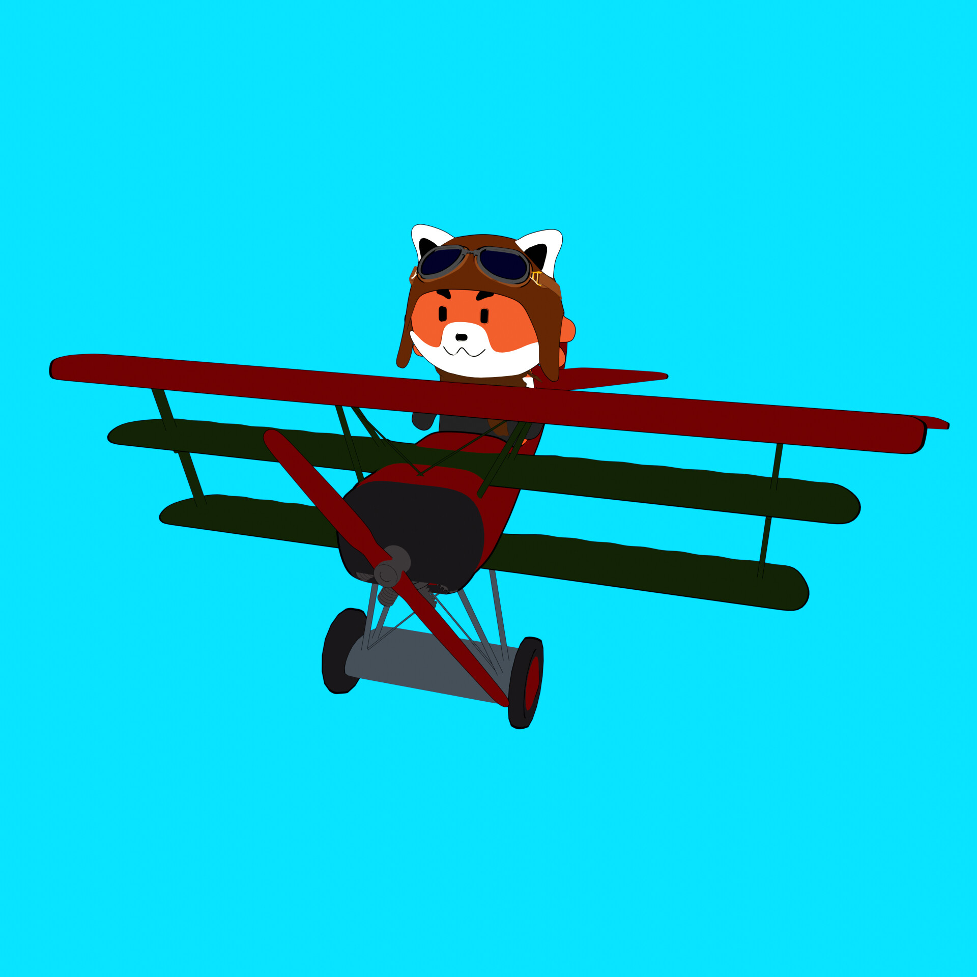 ArtStation - Flying Red Panda