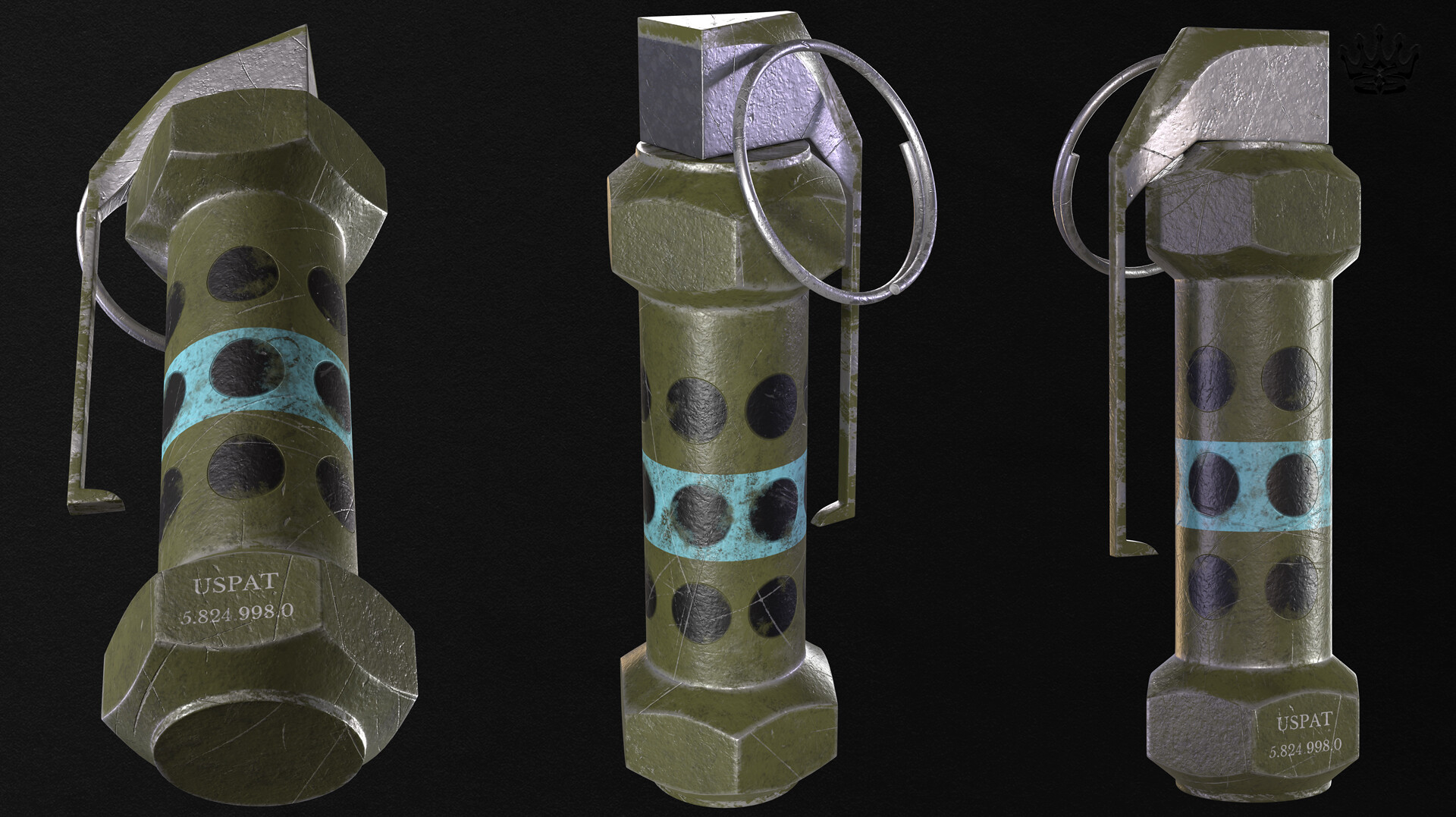 Amir Mansouri - Hand grenade, Full Creation Process Videos Tutorial