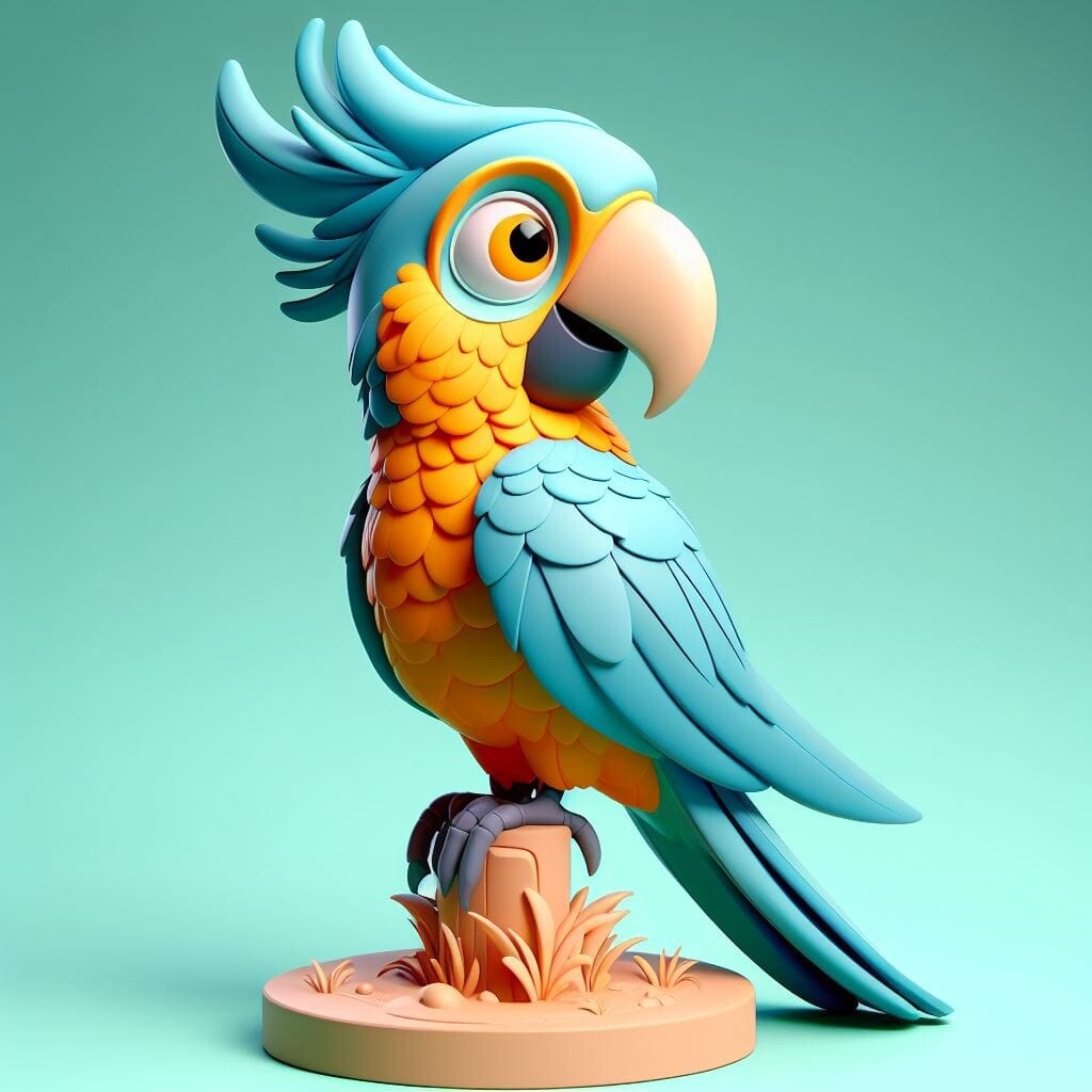 ArtStation - 3D Animal Character Parrot
