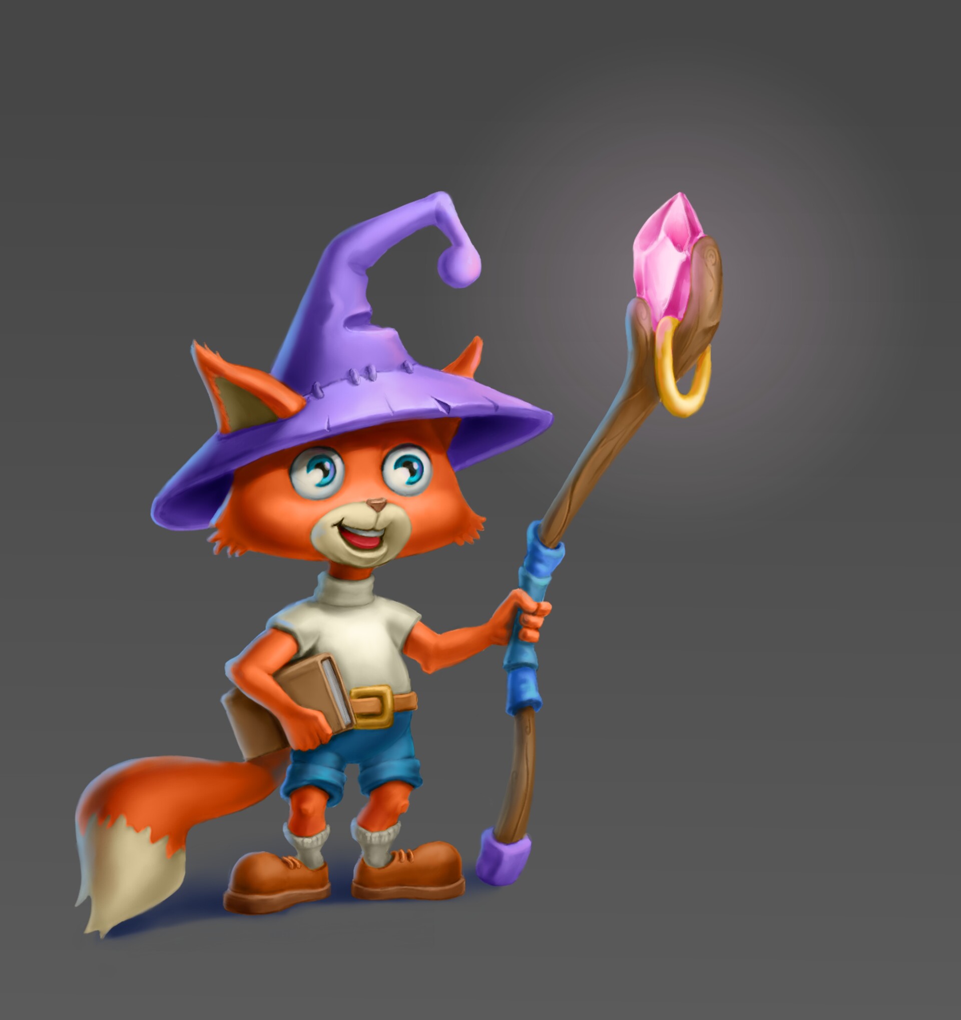 ArtStation - The fox is a student of the school of magic