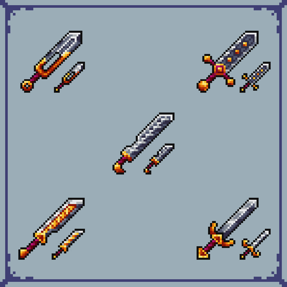 ArtStation - Minecraft WEAPONS pack #4 16x16 - 32x32